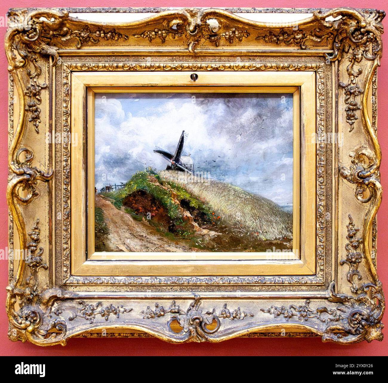 Constable - A Windmill near Brighton - with frame Stock Photo - Alamy