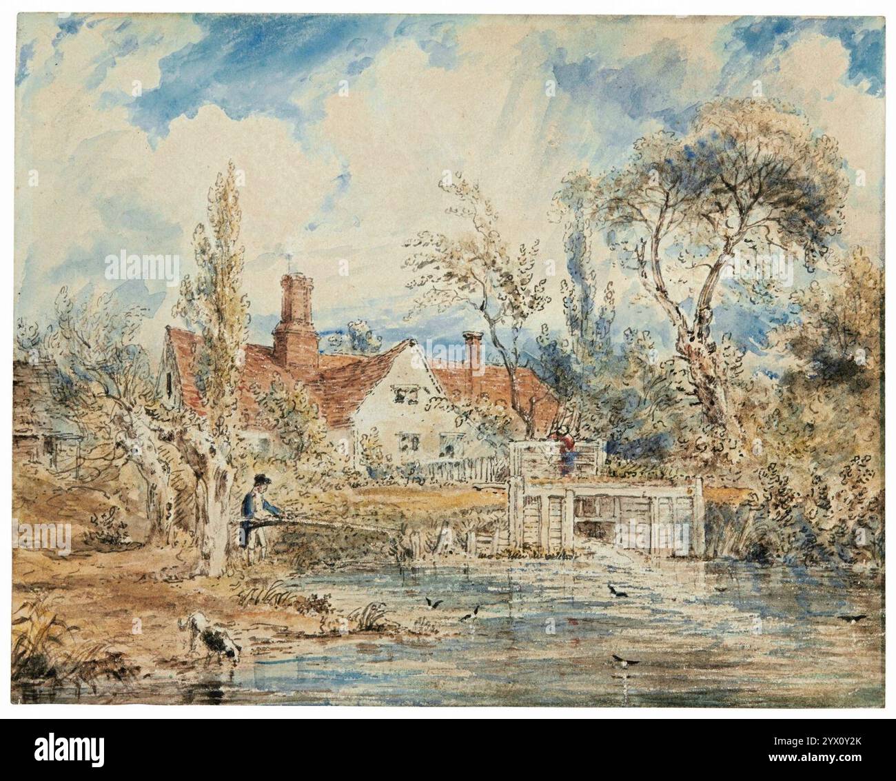 Constable - A WATERMILL Stock Photo - Alamy
