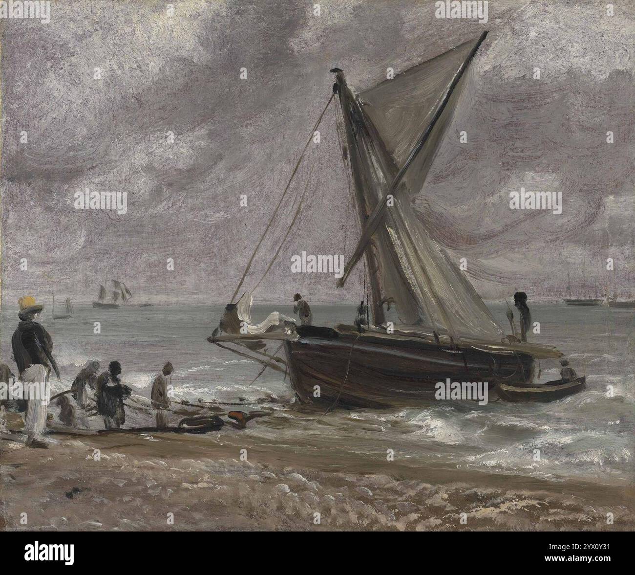 Constable - Beaching a Boat, Brighton, 6048402 Stock Photo - Alamy