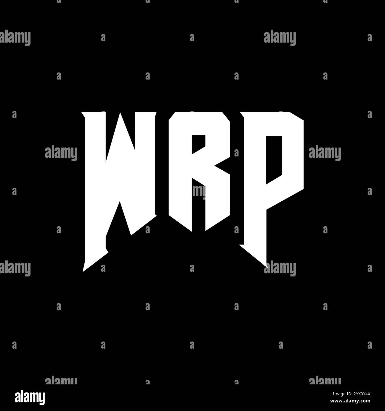 WRP letter logo design for technology company. WRP logo design black ...