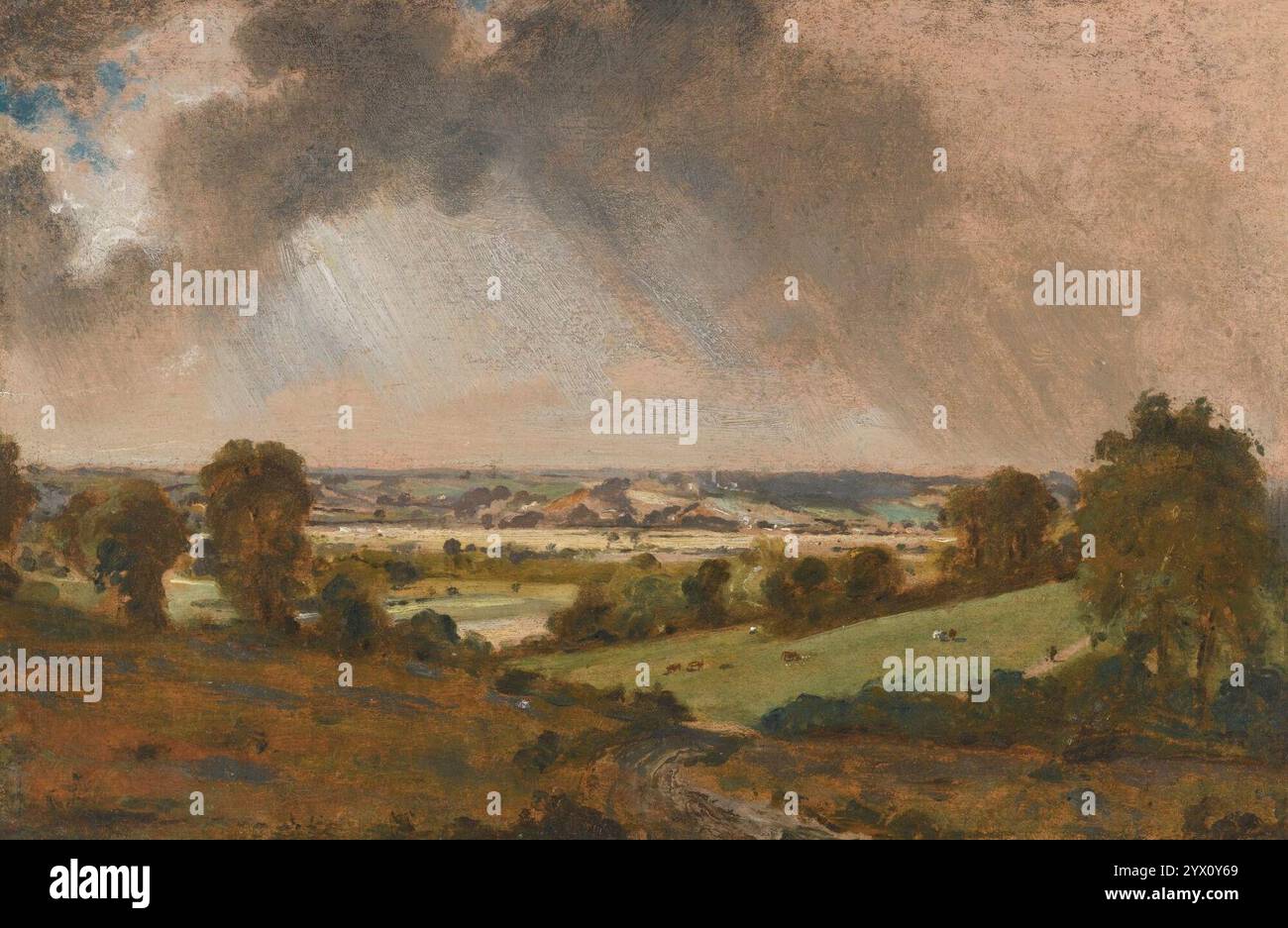Constable - DEDHAM VALE, WITH A VIEW TO LANGHAM CHURCH FROM THE FIELDS ...