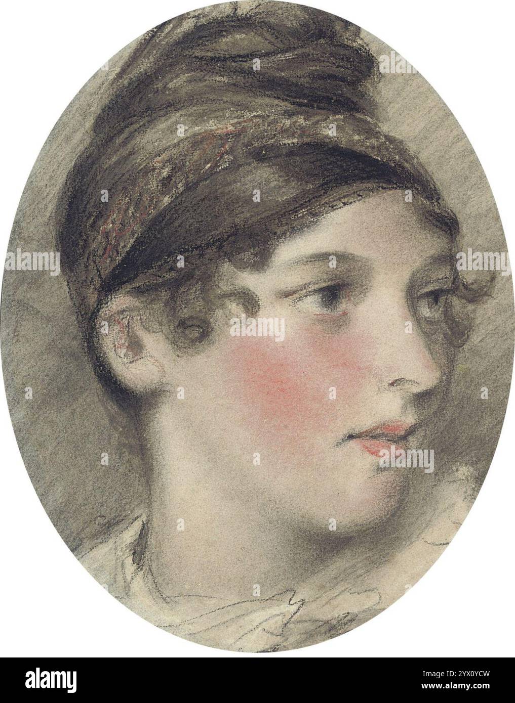 Constable - Portrait head of a lady, 5161405 Stock Photo - Alamy