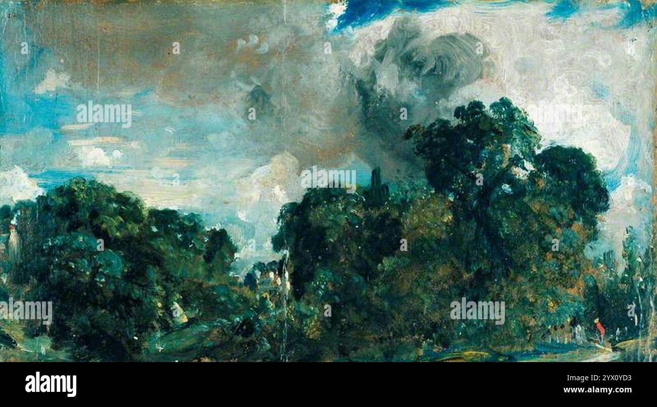 Constable - On the Edge of a Wood, c.1825, 788-1888 Stock Photo - Alamy