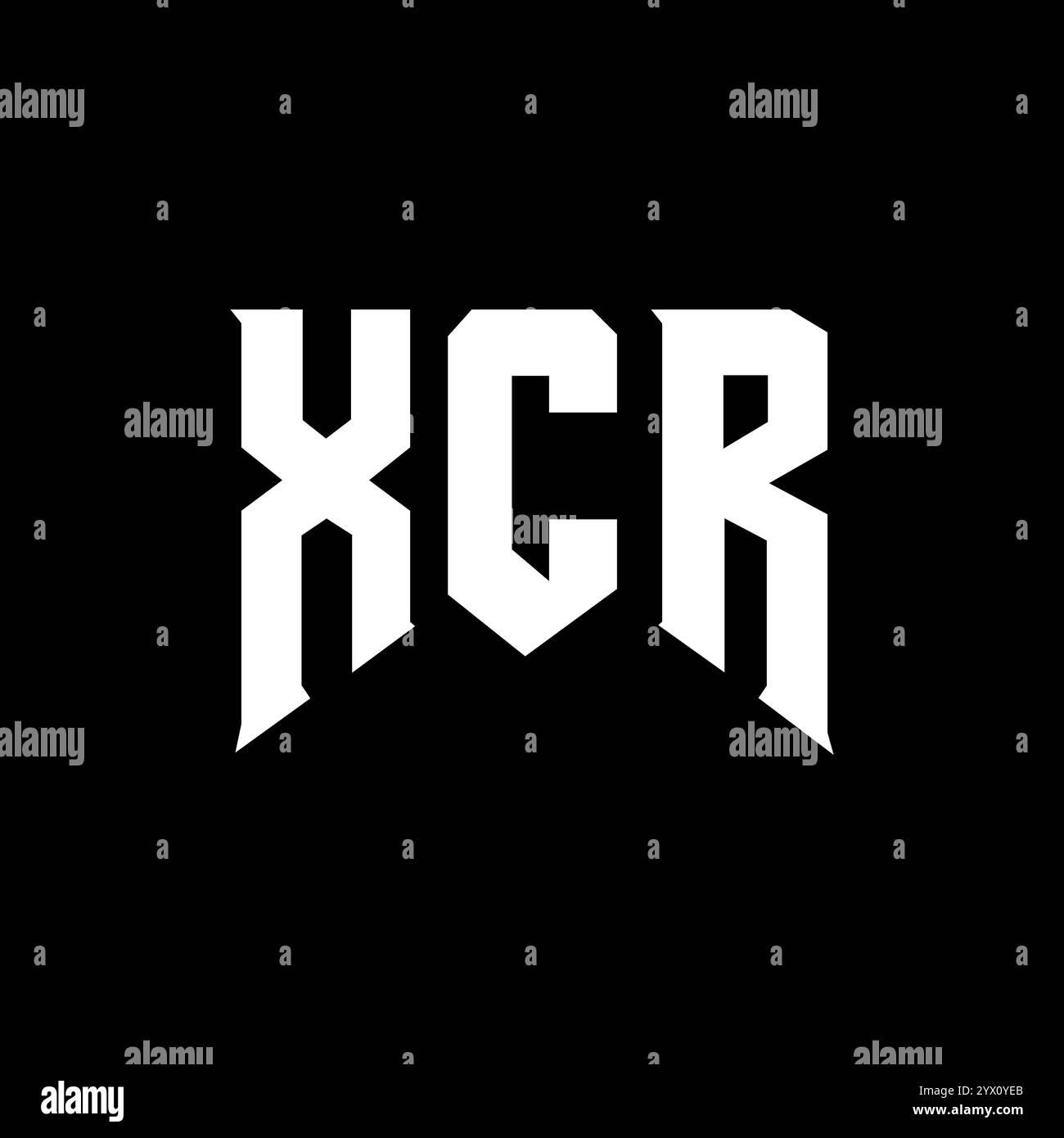 XCR letter logo design for technology company. XCR logo design black ...