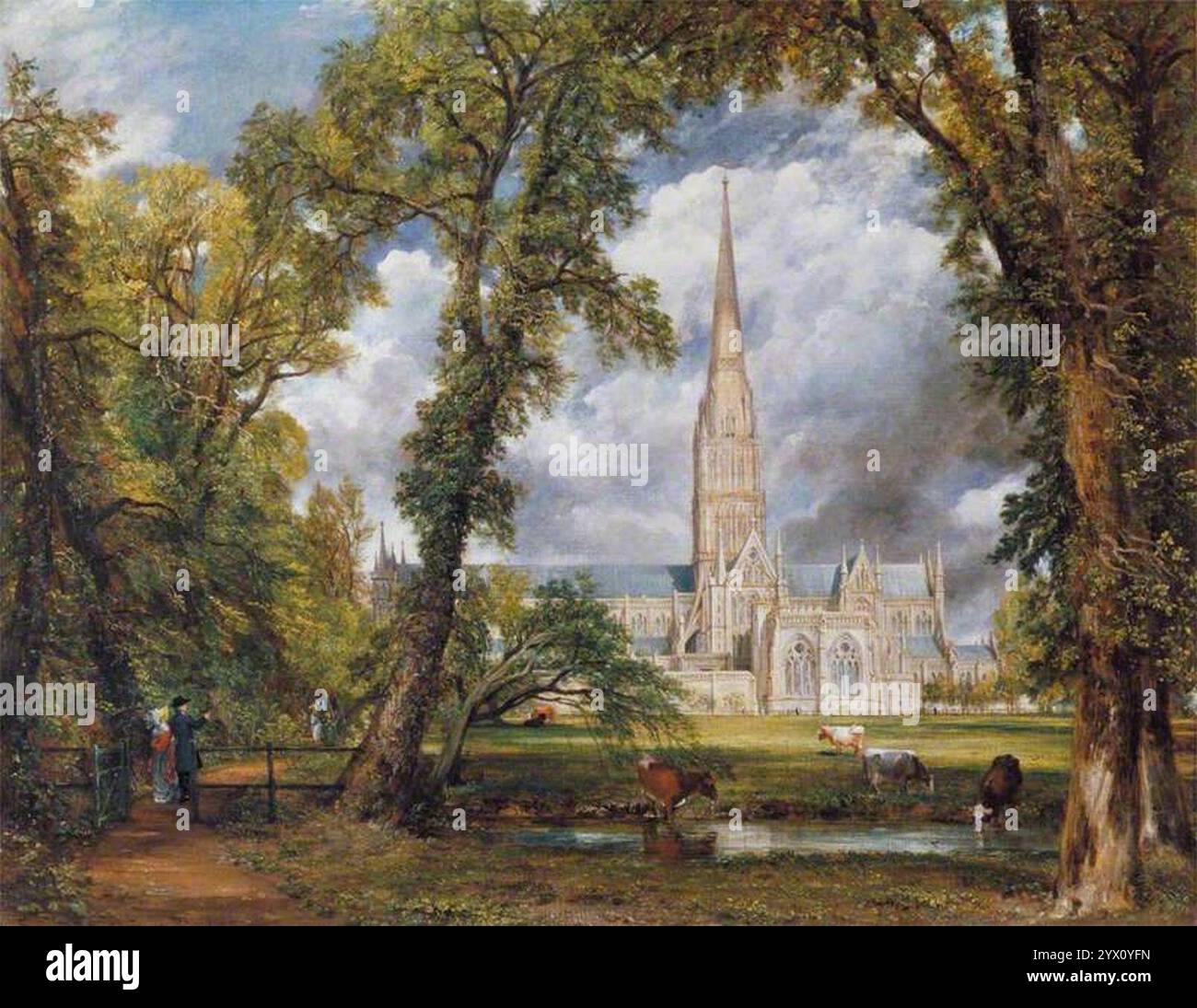 Constable - Salisbury Cathedral from the Bishop's Grounds, 1823, FA.33 ...