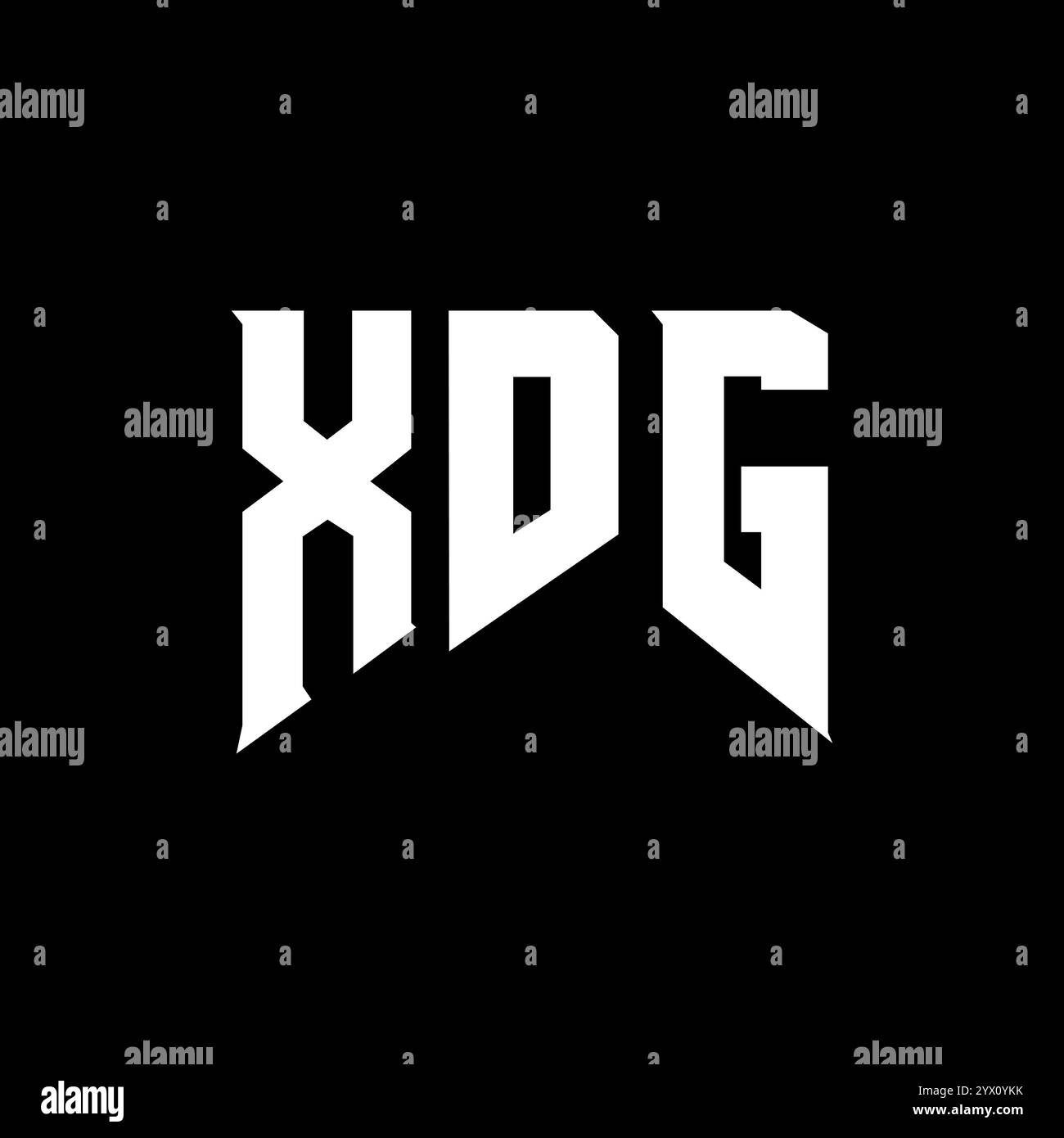 XDG letter logo design for technology company. XDG logo design black and white color combination ...