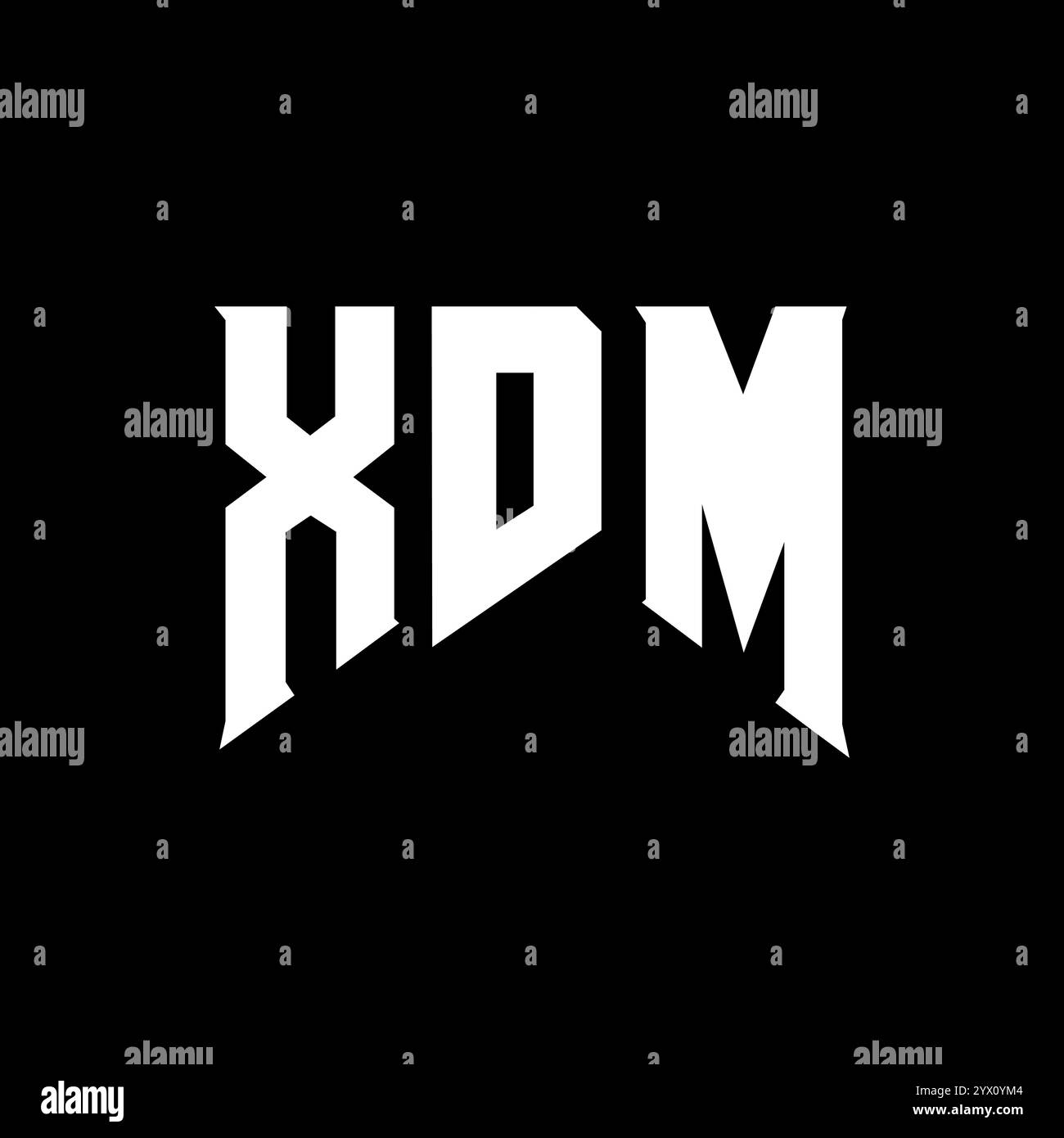 XDM letter logo design for technology company. XDM logo design black and white color combination ...