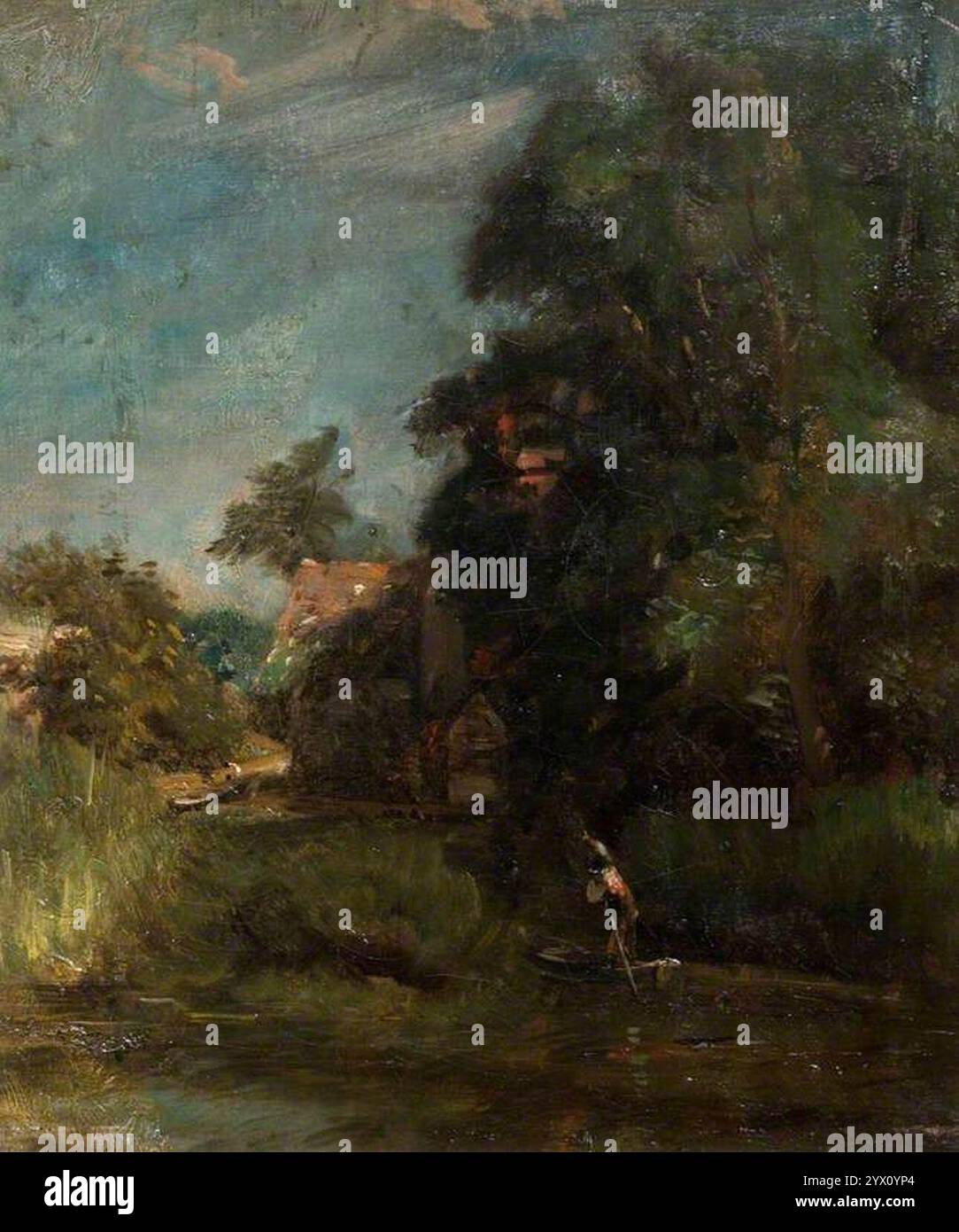 Constable - The Valley Farm (sketch), c.1835, 143-1888 Stock Photo - Alamy
