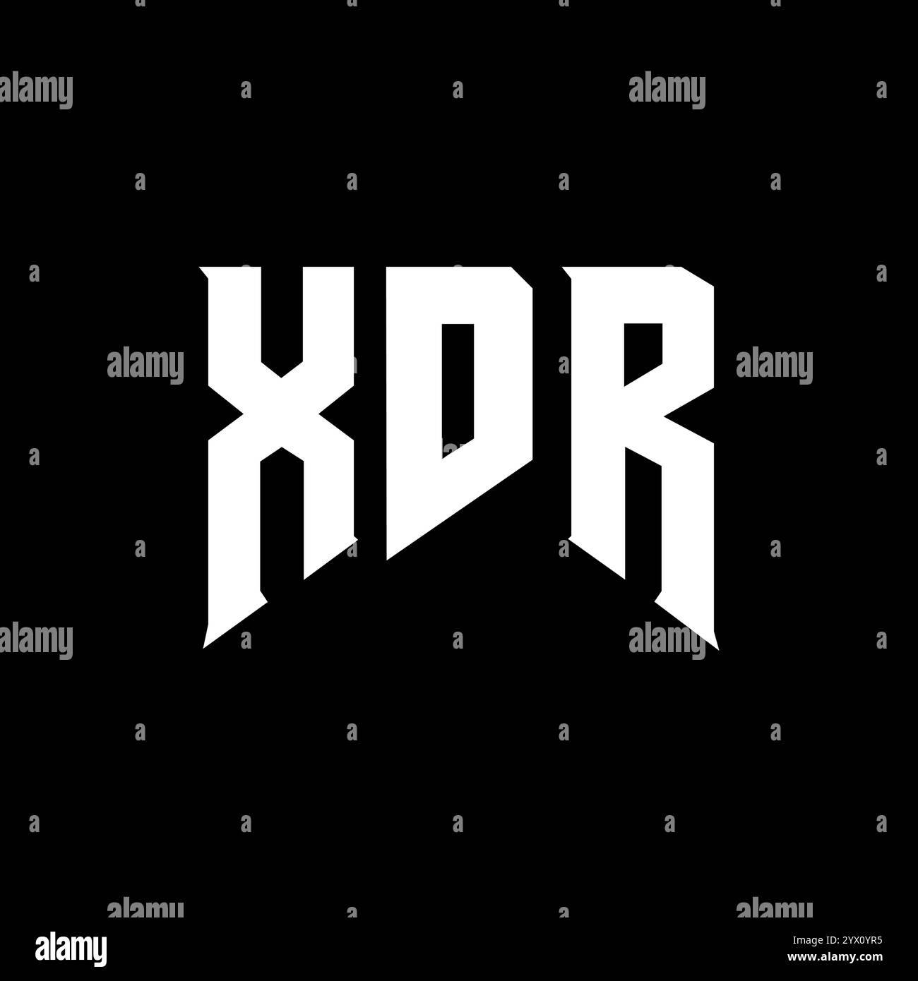 XDR letter logo design for technology company. XDR logo design black ...