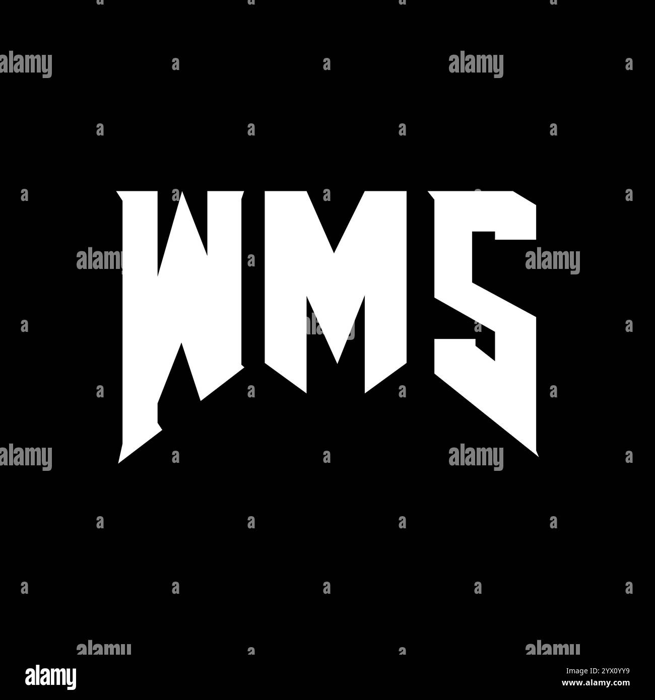 WMS letter logo design for technology company. WMS logo design black ...