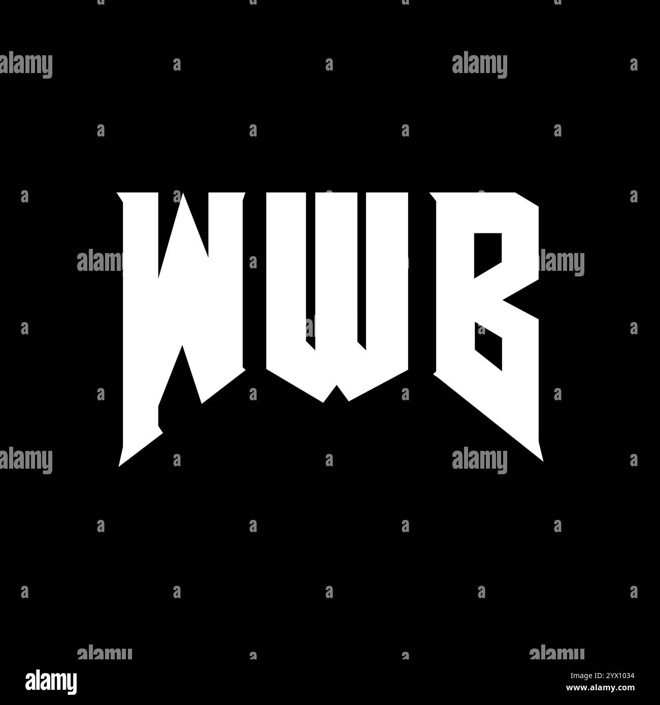 WWB letter logo design for technology company. WWB logo design black ...