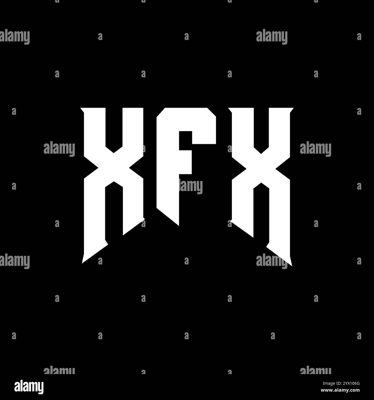 XFX letter logo design for technology company. XFX logo design black ...