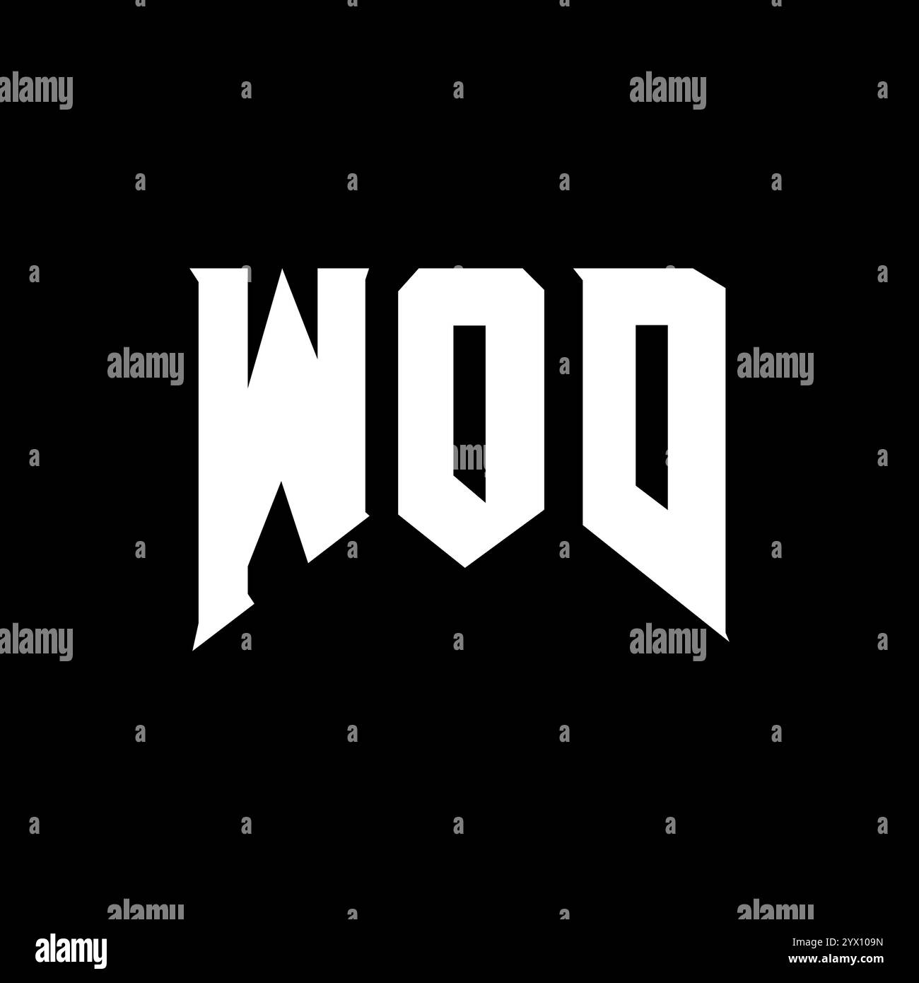 Wod logo design Black and White Stock Photos & Images - Alamy
