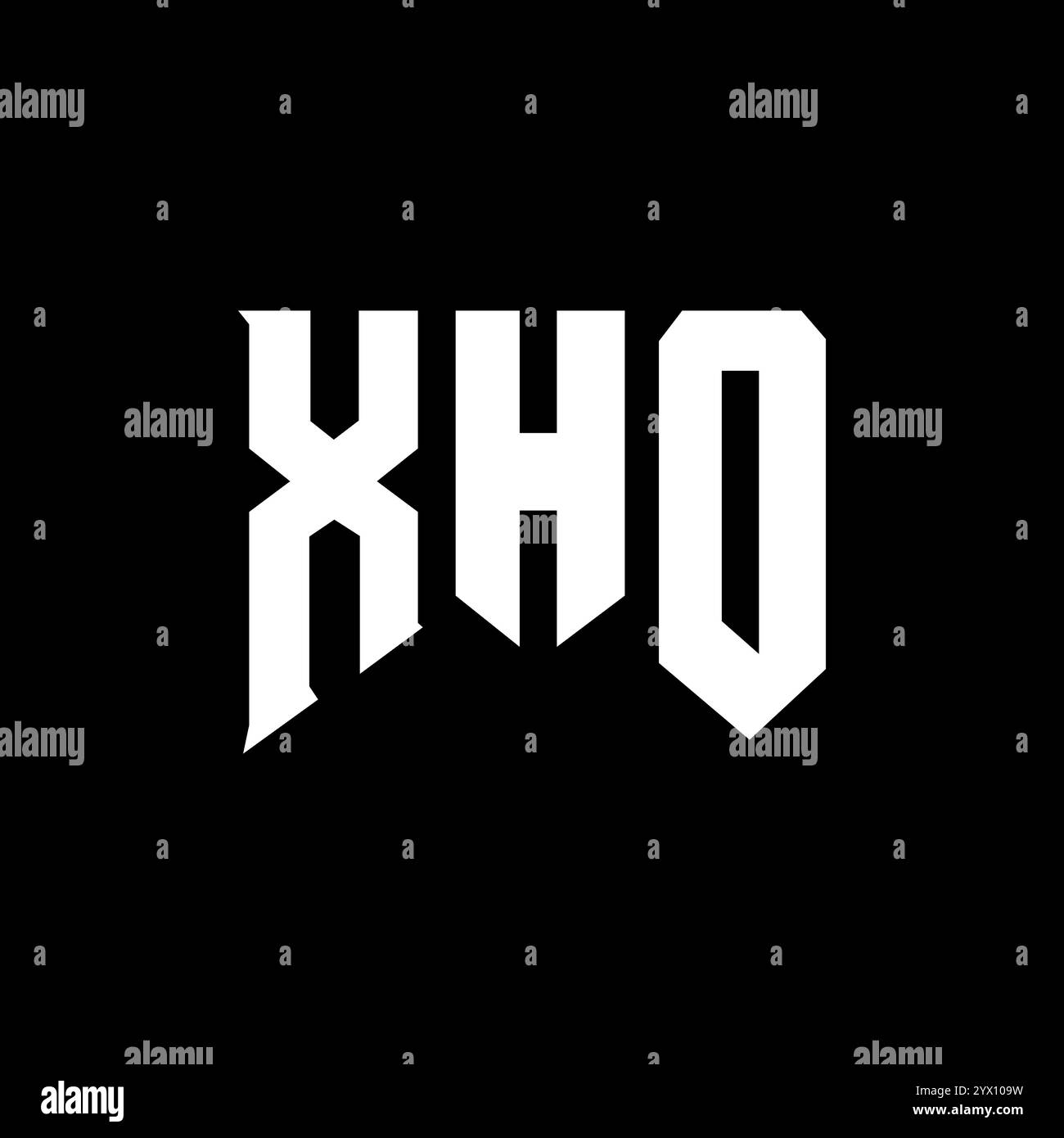 XHO letter logo design for technology company. XHO logo design black ...