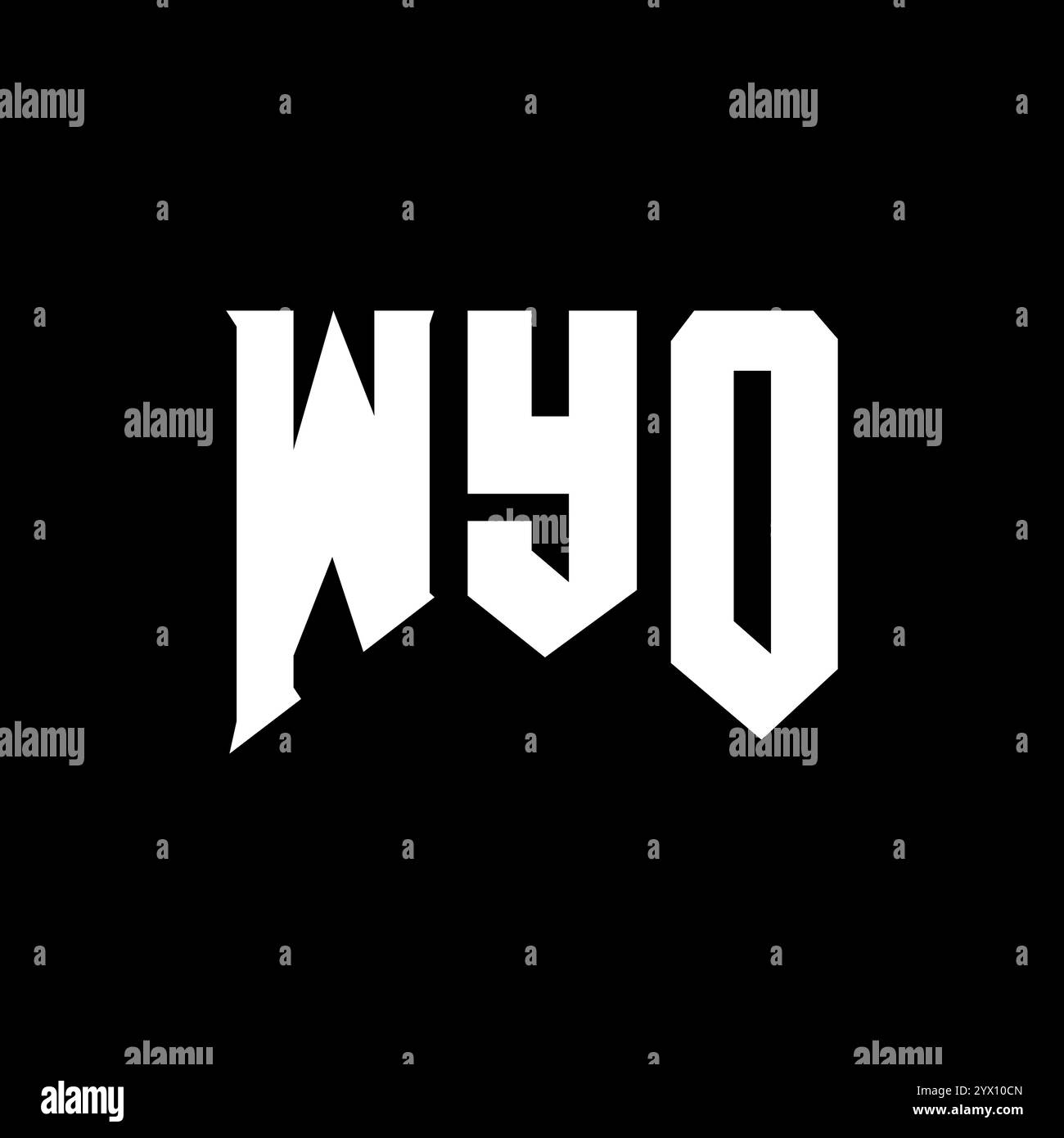 WYO letter logo design for technology company. WYO logo design black ...