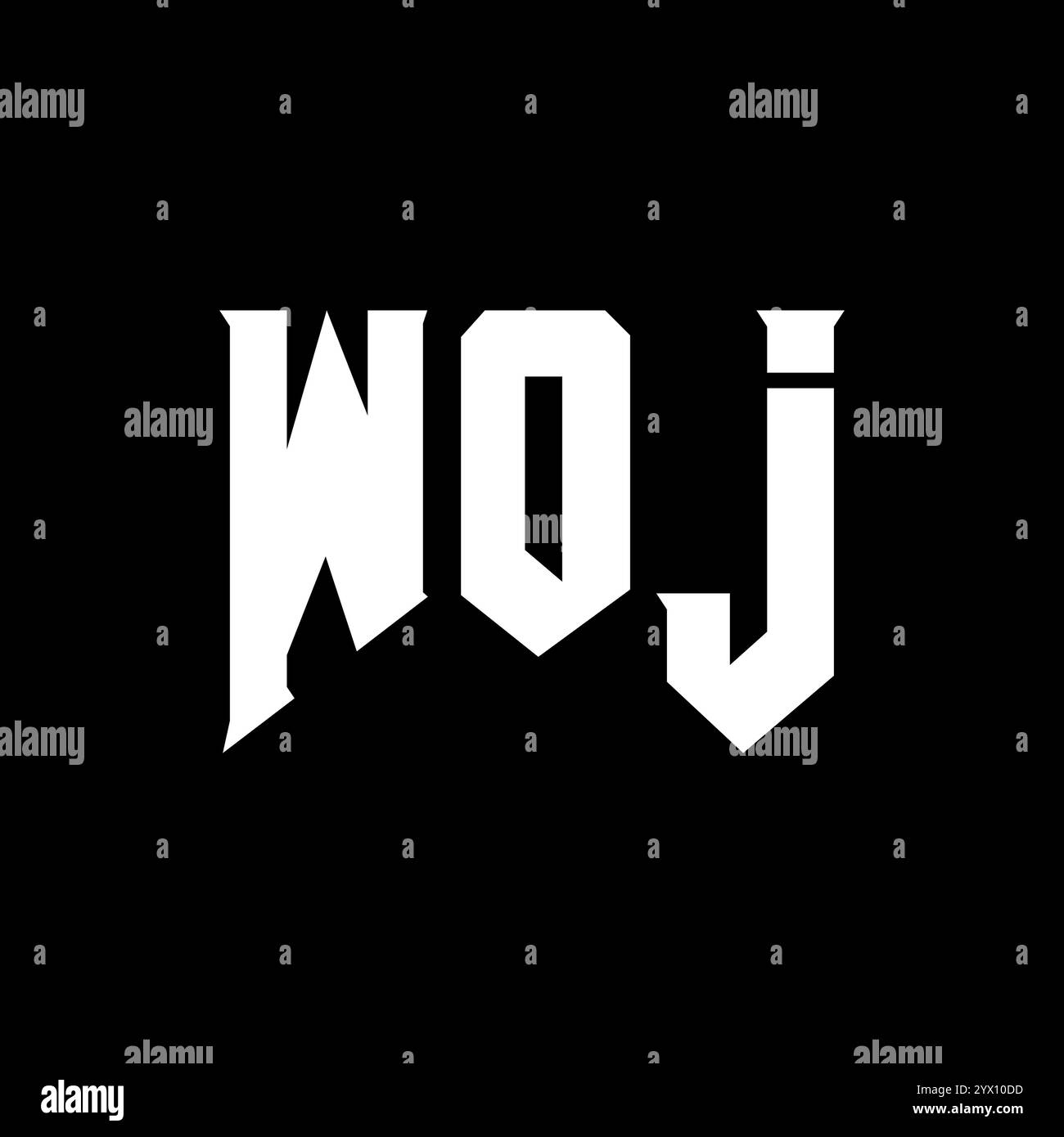 WOJ letter logo design for technology company. WOJ logo design black ...