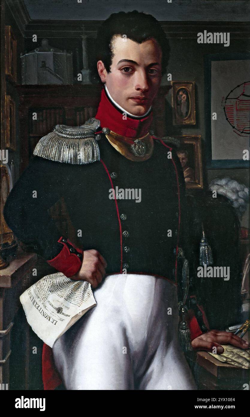 Constant Misbach - Portrait d'un architecte en costume d'officier de la ...
