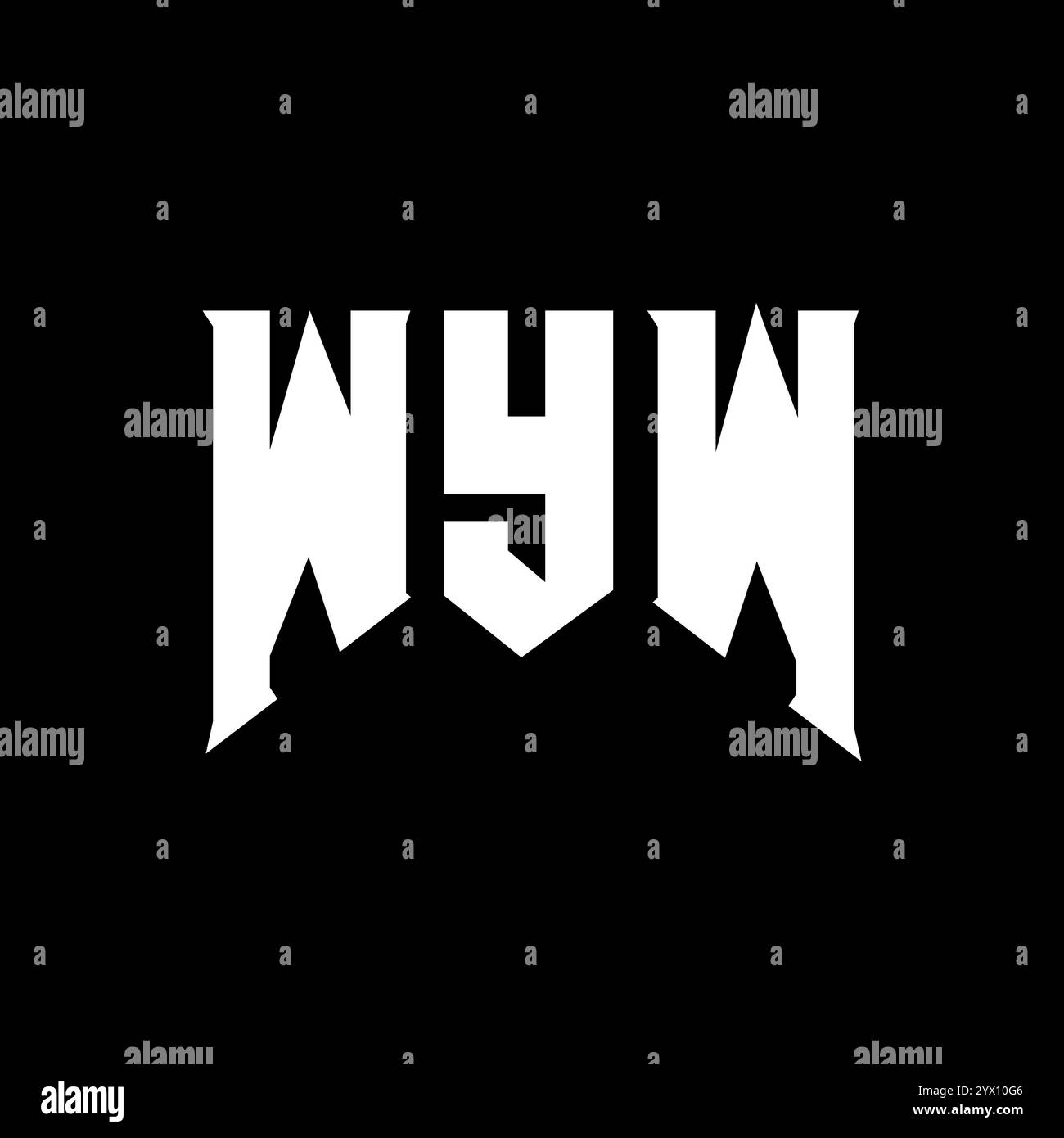 WYW letter logo design for technology company. WYW logo design black ...