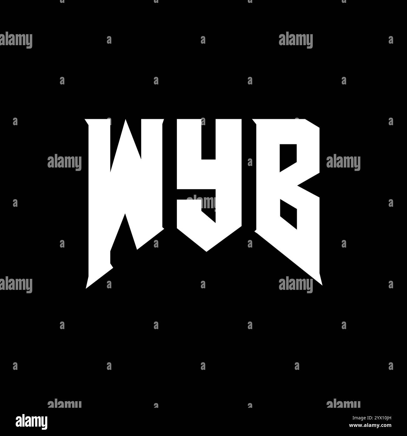 WYB letter logo design for technology company. WYB logo design black ...