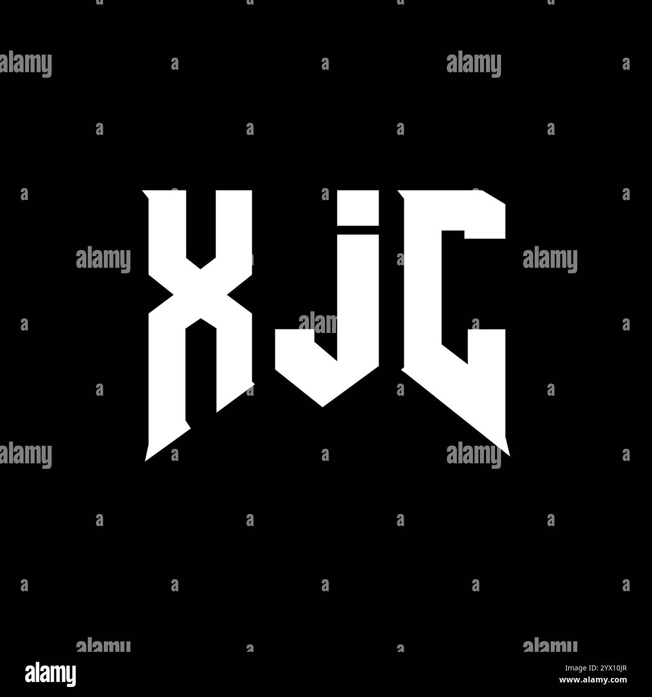 XJC letter logo design for technology company. XJC logo design black and white color combination ...