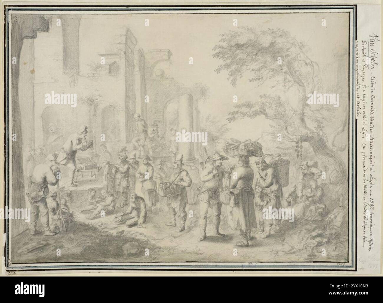 Constantijn van Renesse - Market Scene Stock Photo - Alamy