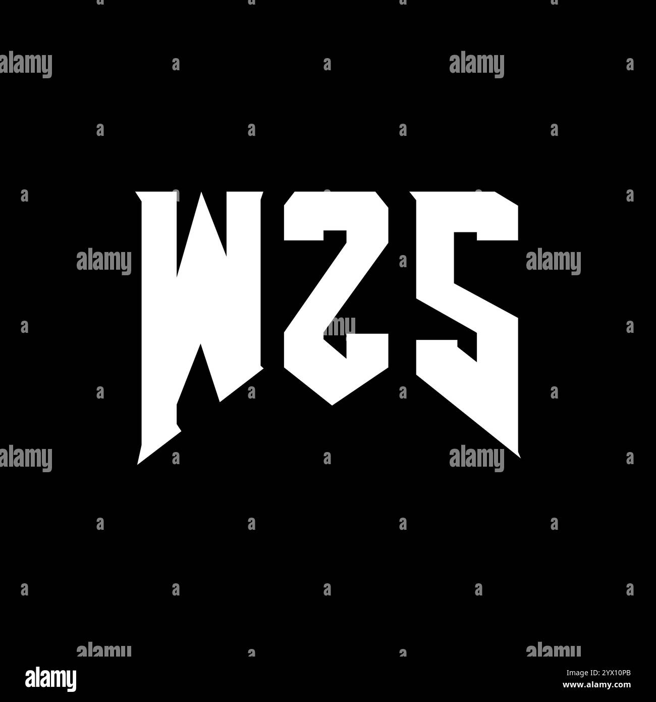 WZS letter logo design for technology company. WZS logo design black and white color combination ...