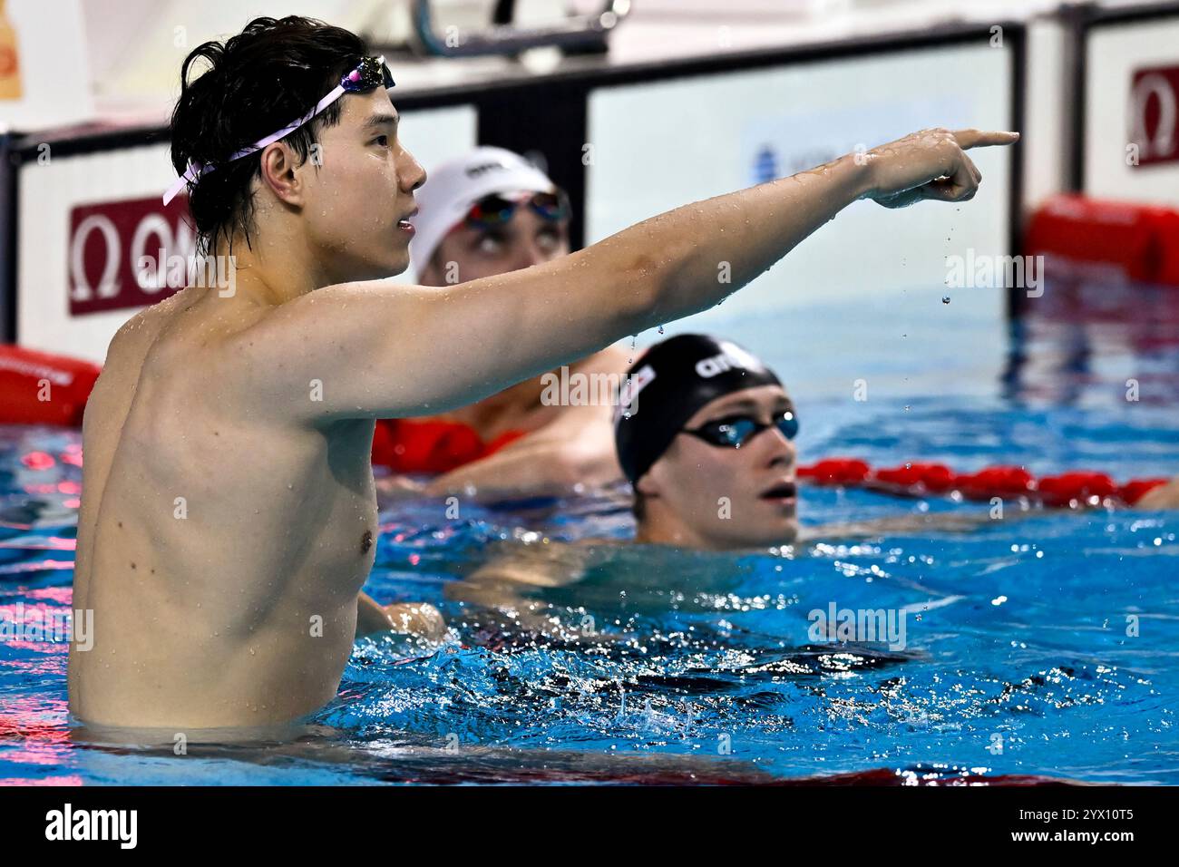 Qianting Tang of China celebrates after winning the gold medal in the ...