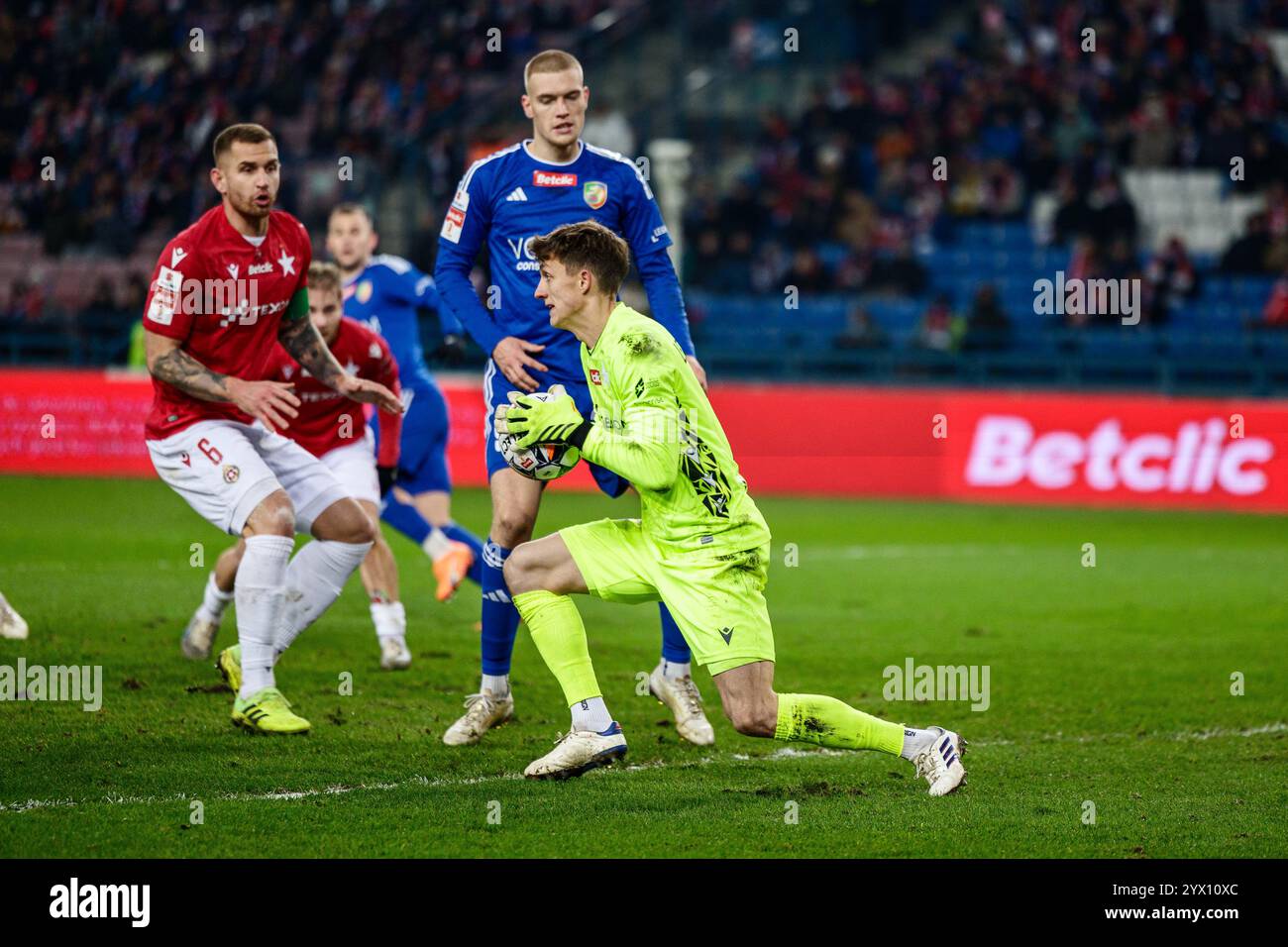Krakow, Poland, 12th Dec 2024, A football match in the Polish First ...