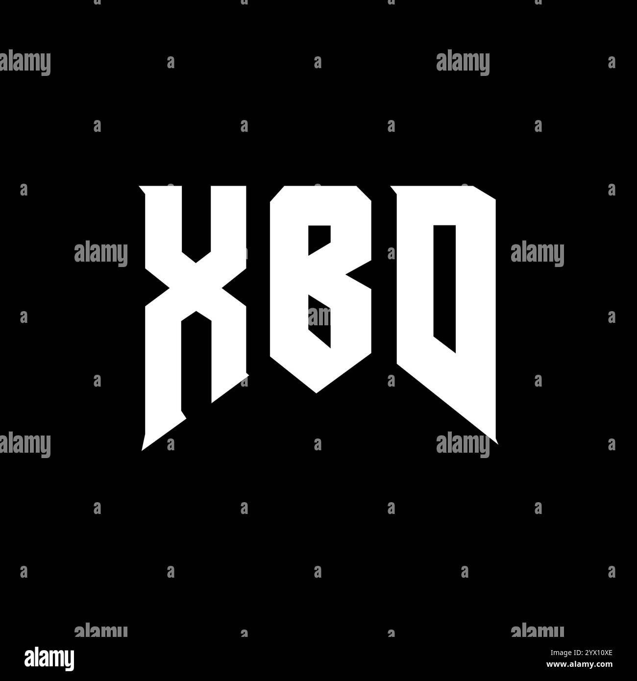 XBD letter logo design for technology company. XBD logo design black and white color combination ...