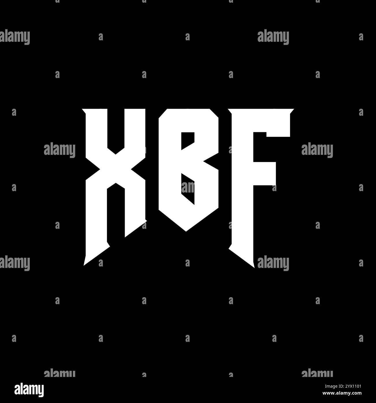 XBF letter logo design for technology company. XBF logo design black ...