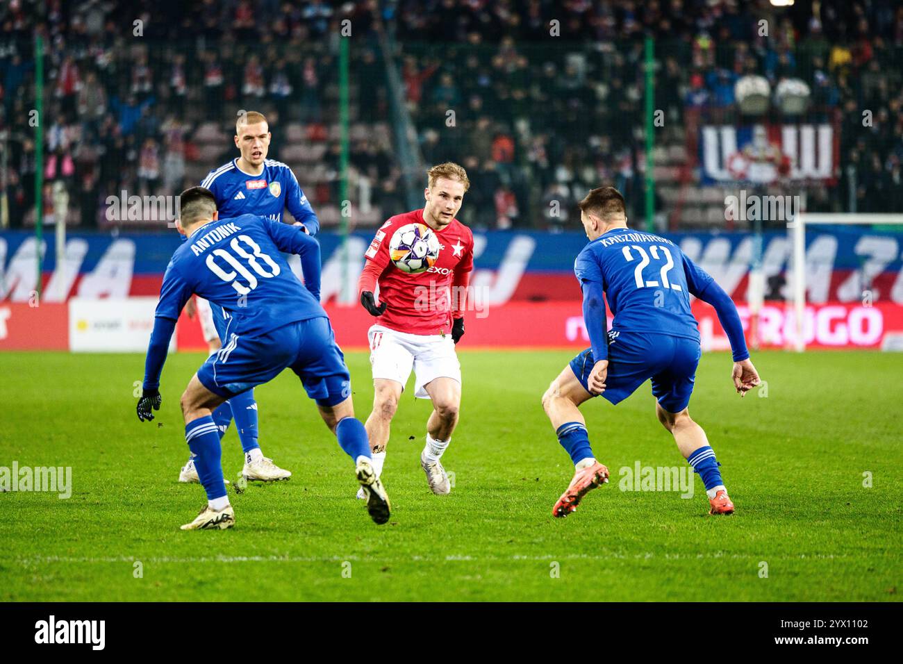Krakow, Poland, 12th Dec 2024, A football match in the Polish First ...