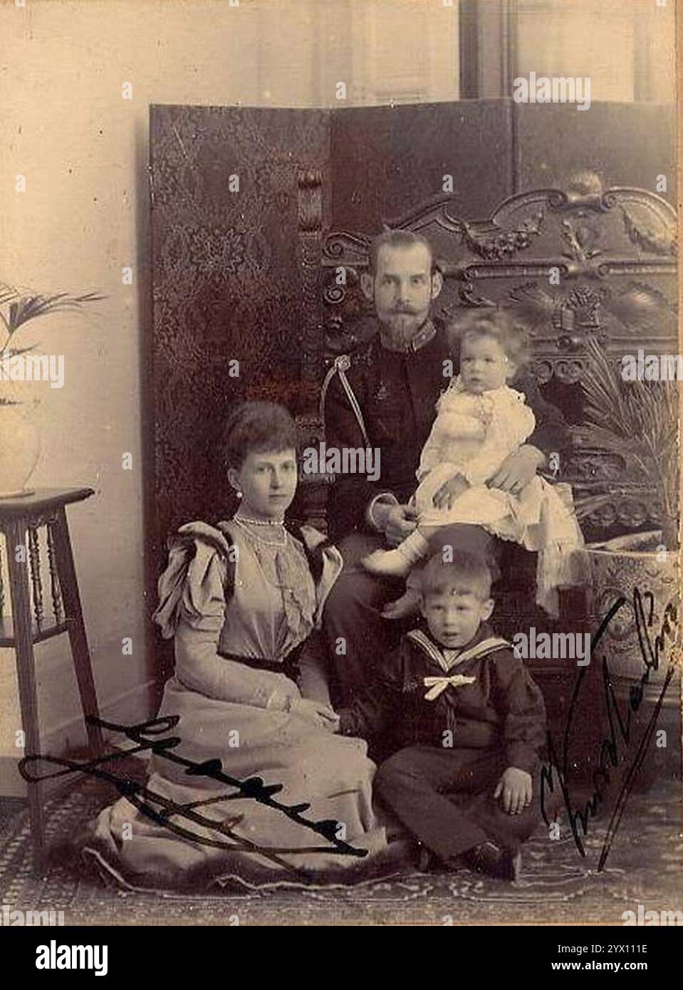 Constantine Crown Prince of Greece with his family Stock Photo - Alamy