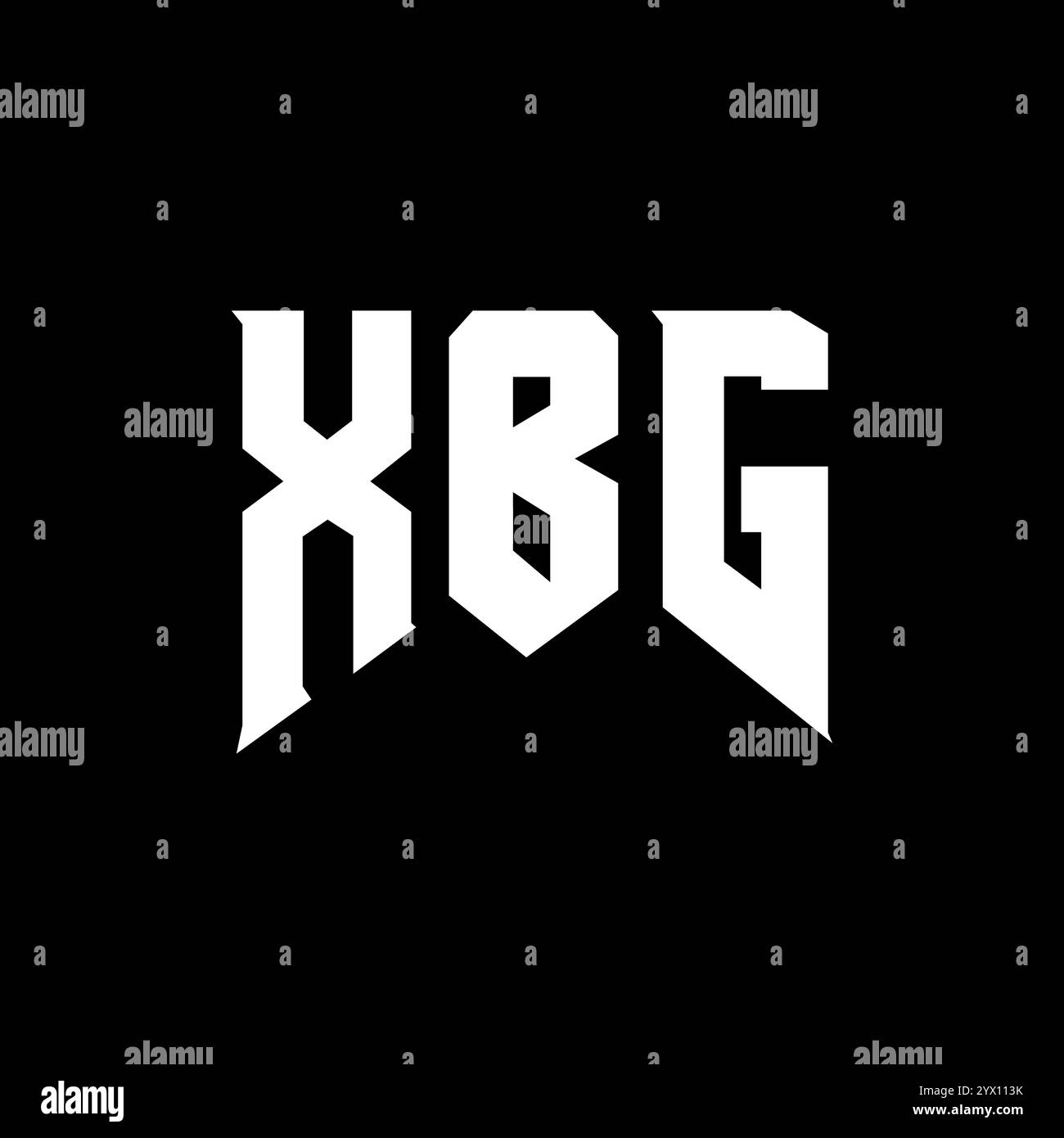 XBG letter logo design for technology company. XBG logo design black ...