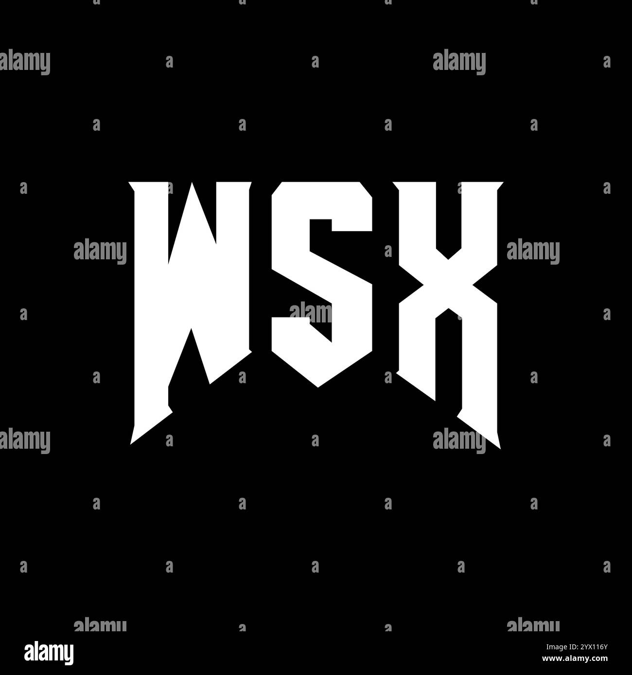 WSX letter logo design for technology company. WSX logo design black ...