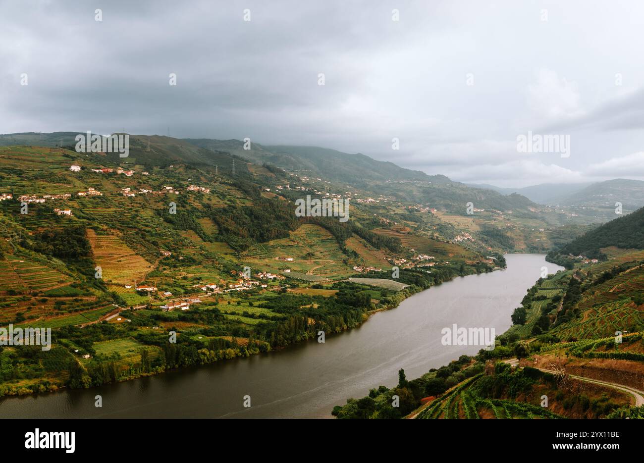 Douro river meandering through the picturesque valley of mesao frio ...
