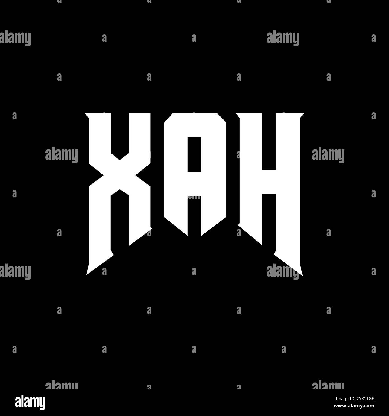 XAH letter logo design for technology company. XAH logo design black ...