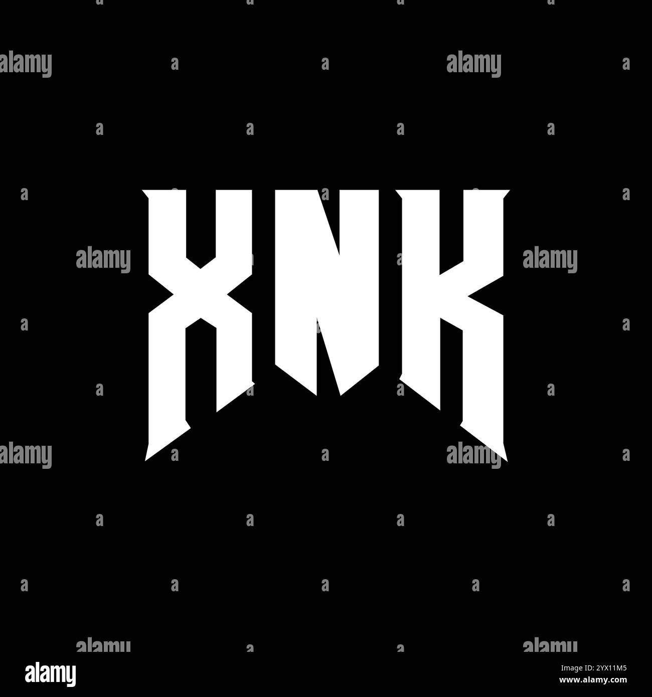 XNK letter logo design for technology company. XNK logo design black ...