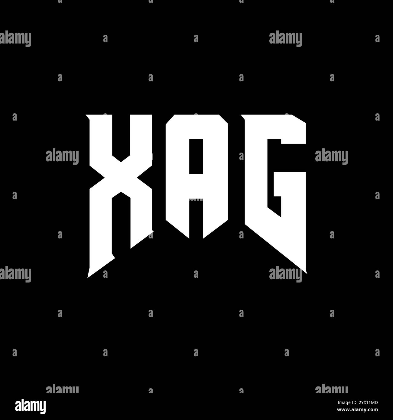 XAG letter logo design for technology company. XAG logo design black ...