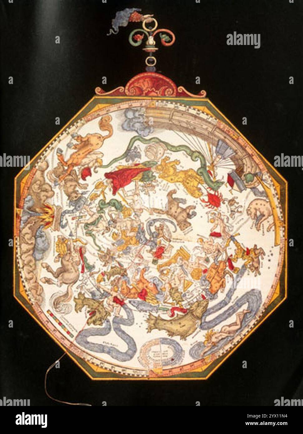 Constellation Volvelle, Petrus Apianus Stock Photo - Alamy