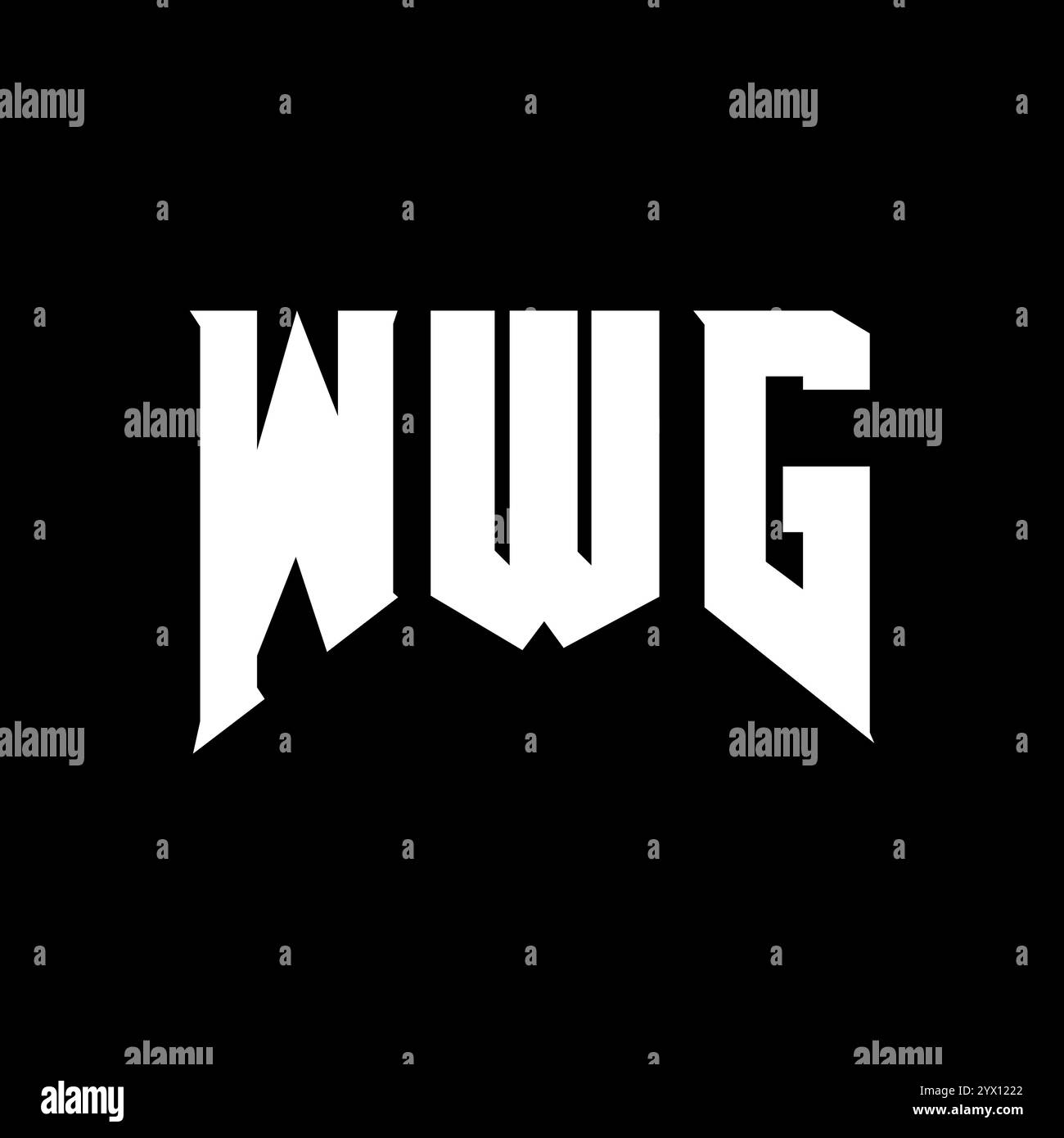 WWG letter logo design for technology company. WWG logo design black and white color combination ...