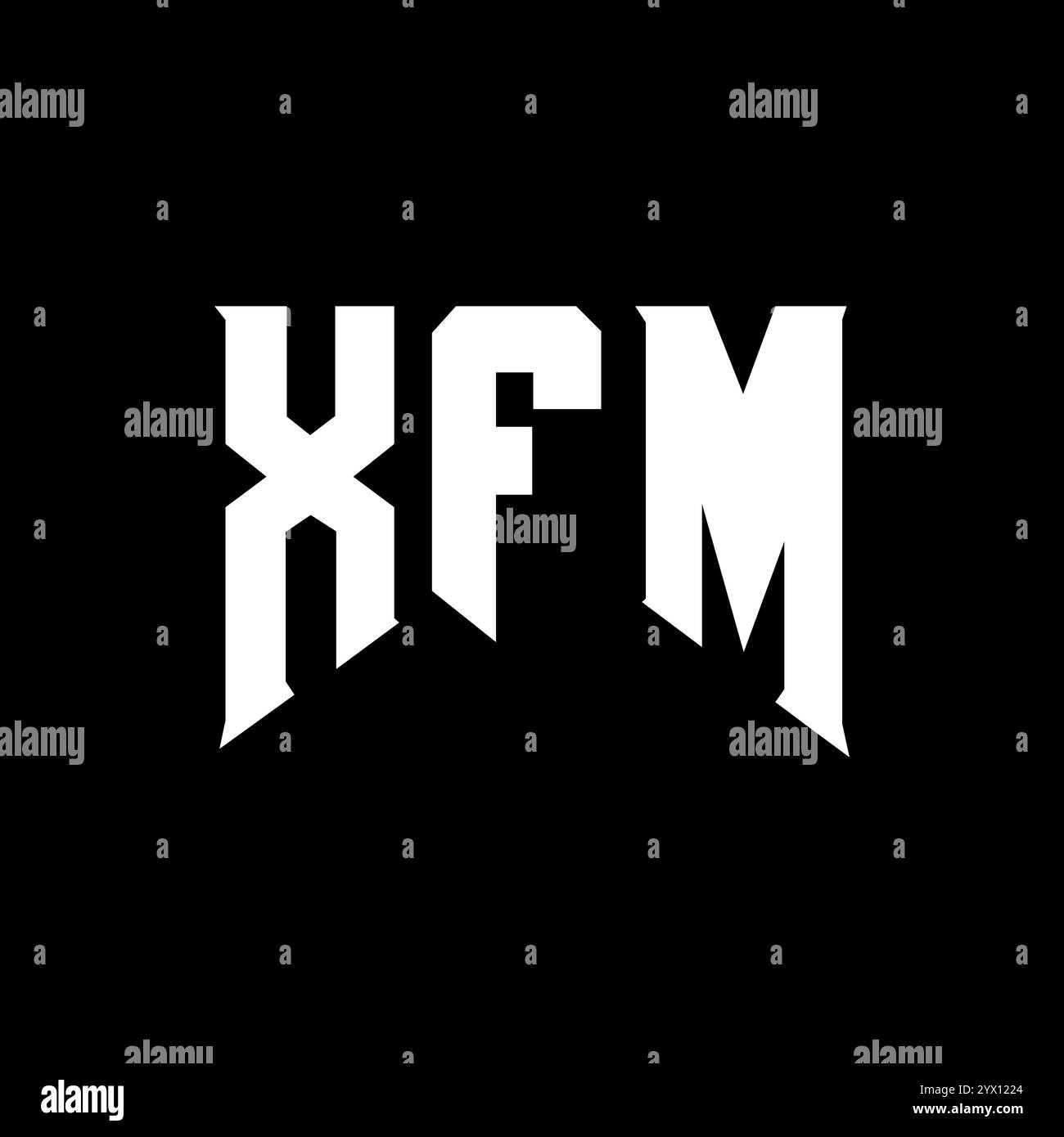 XFM letter logo design for technology company. XFM logo design black ...