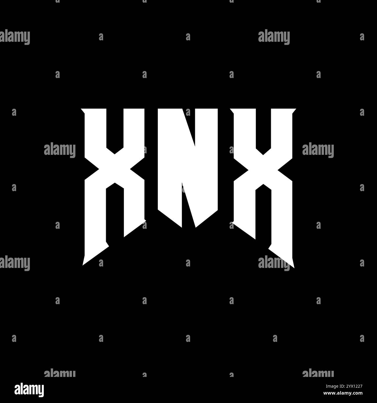XNX letter logo design for technology company. XNX logo design black ...