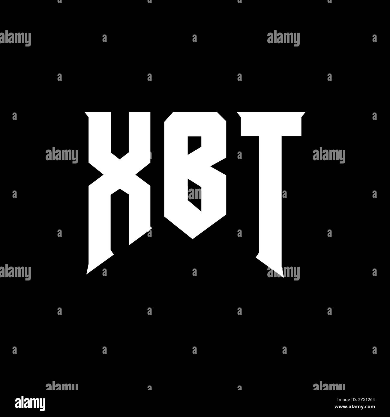XBT letter logo design for technology company. XBT logo design black ...