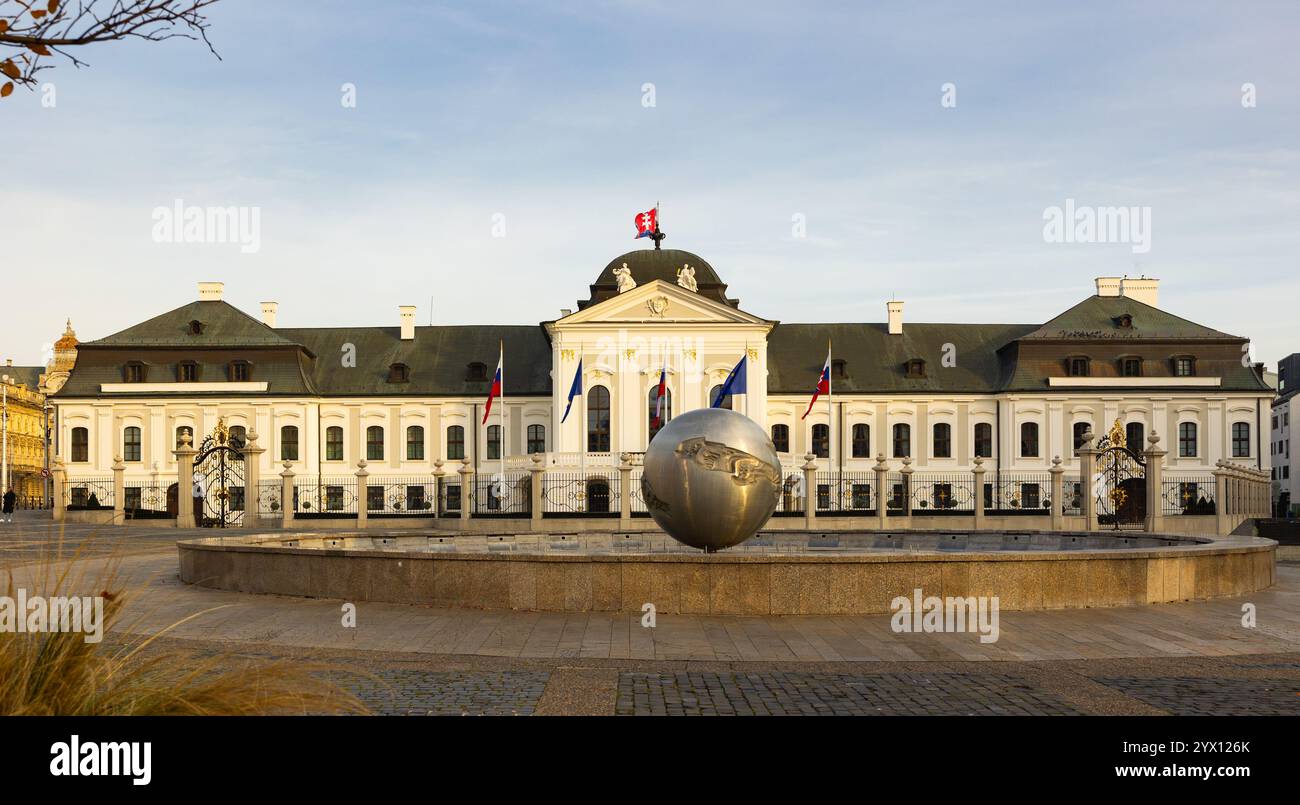 Grasalkovic Palace or Presidential Palace is Rococo building on Hodzovo ...