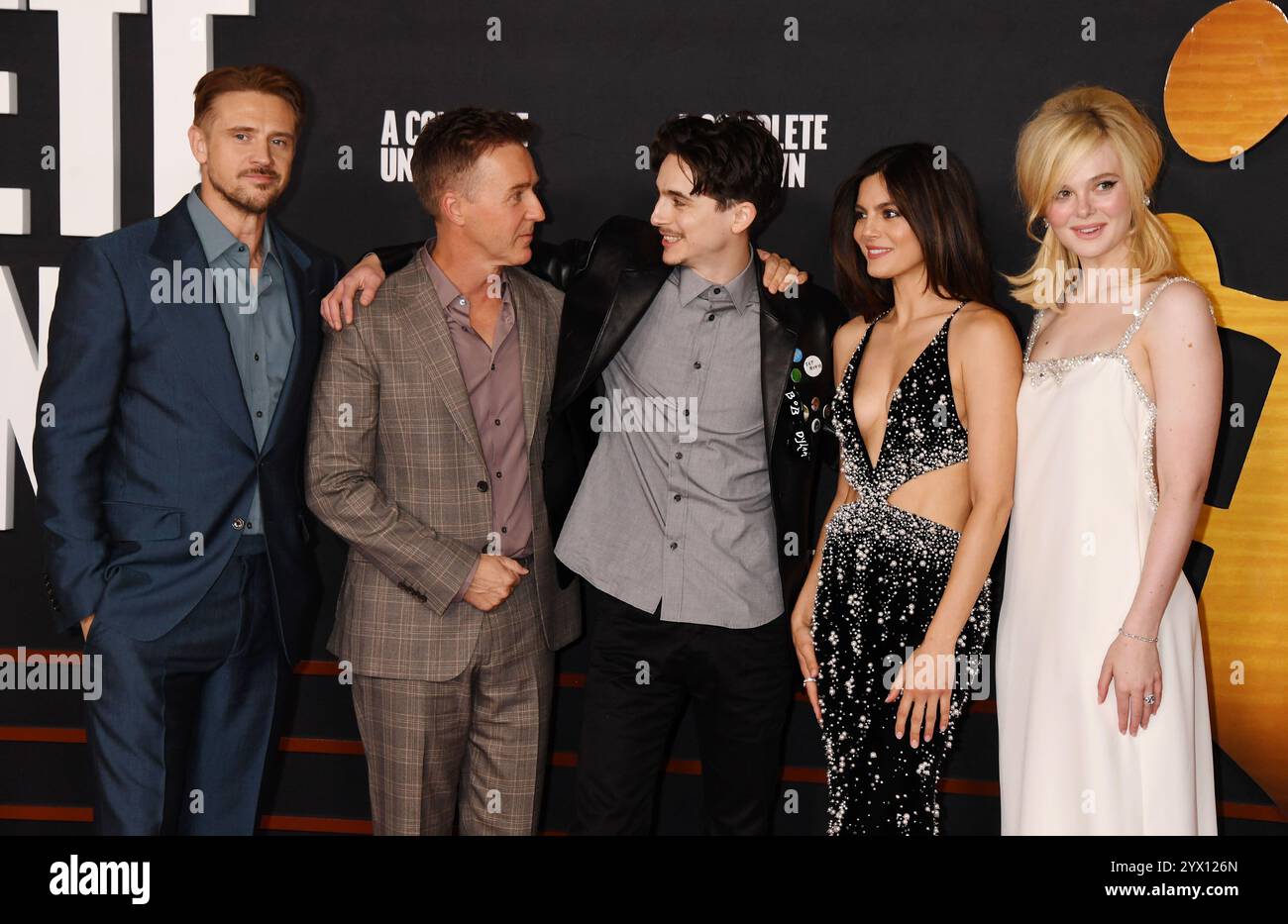 HOLLYWOOD, CALIFORNIA - DECEMBER 10: (L-R) Boyd Holbrook, Edward Norton ...