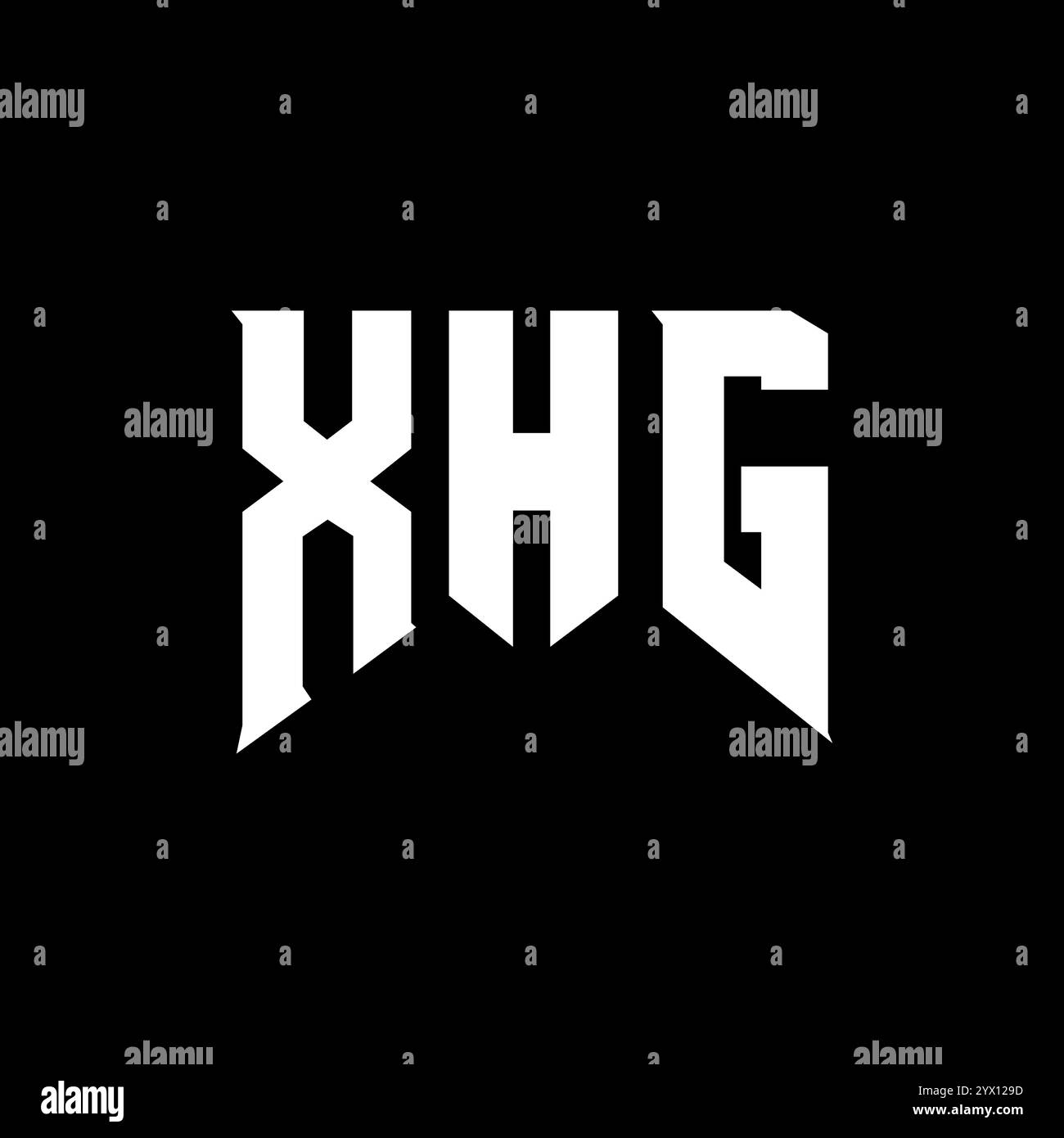 XHG letter logo design for technology company. XHG logo design black ...