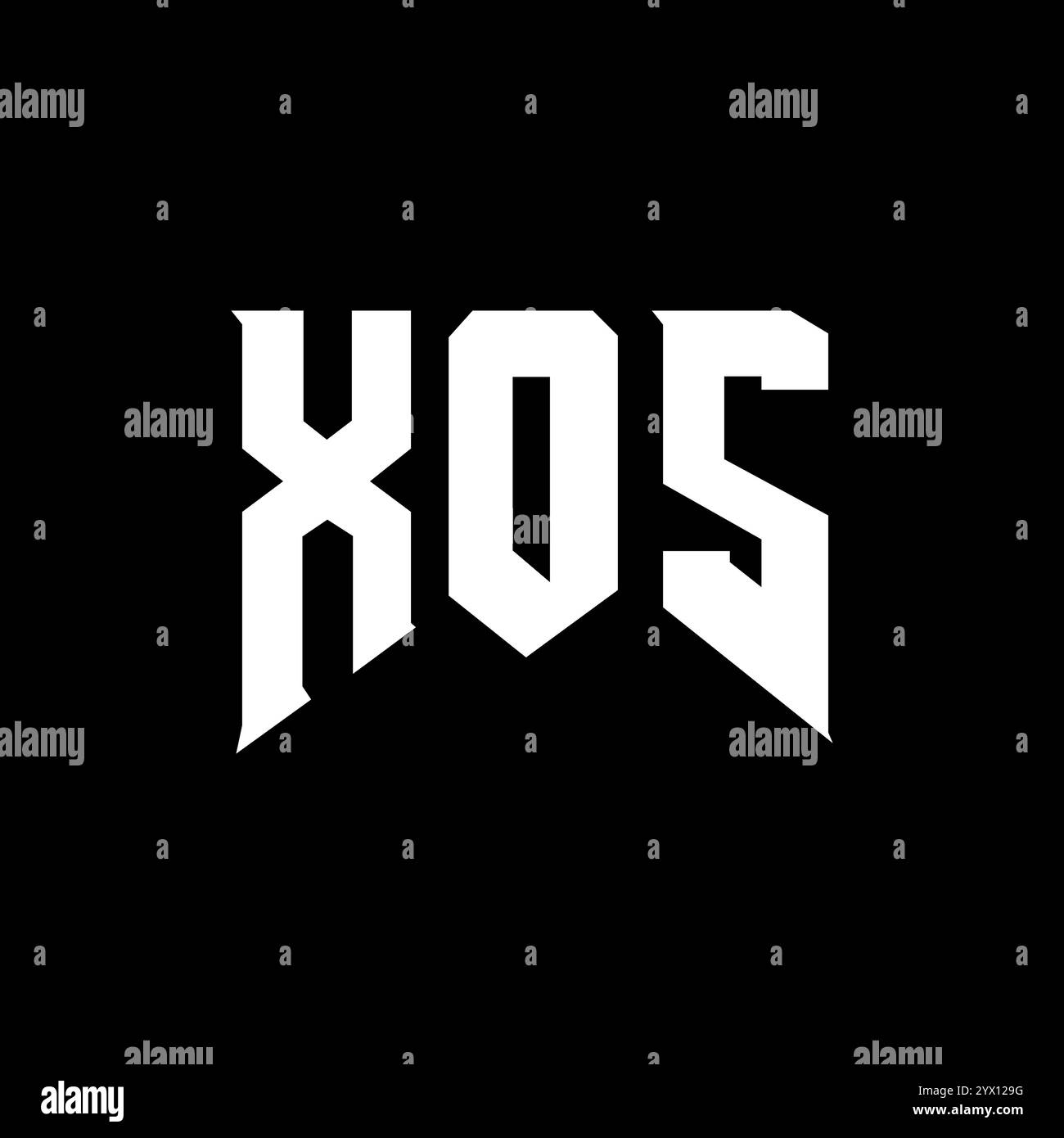 XOS letter logo design for technology company. XOS logo design black ...
