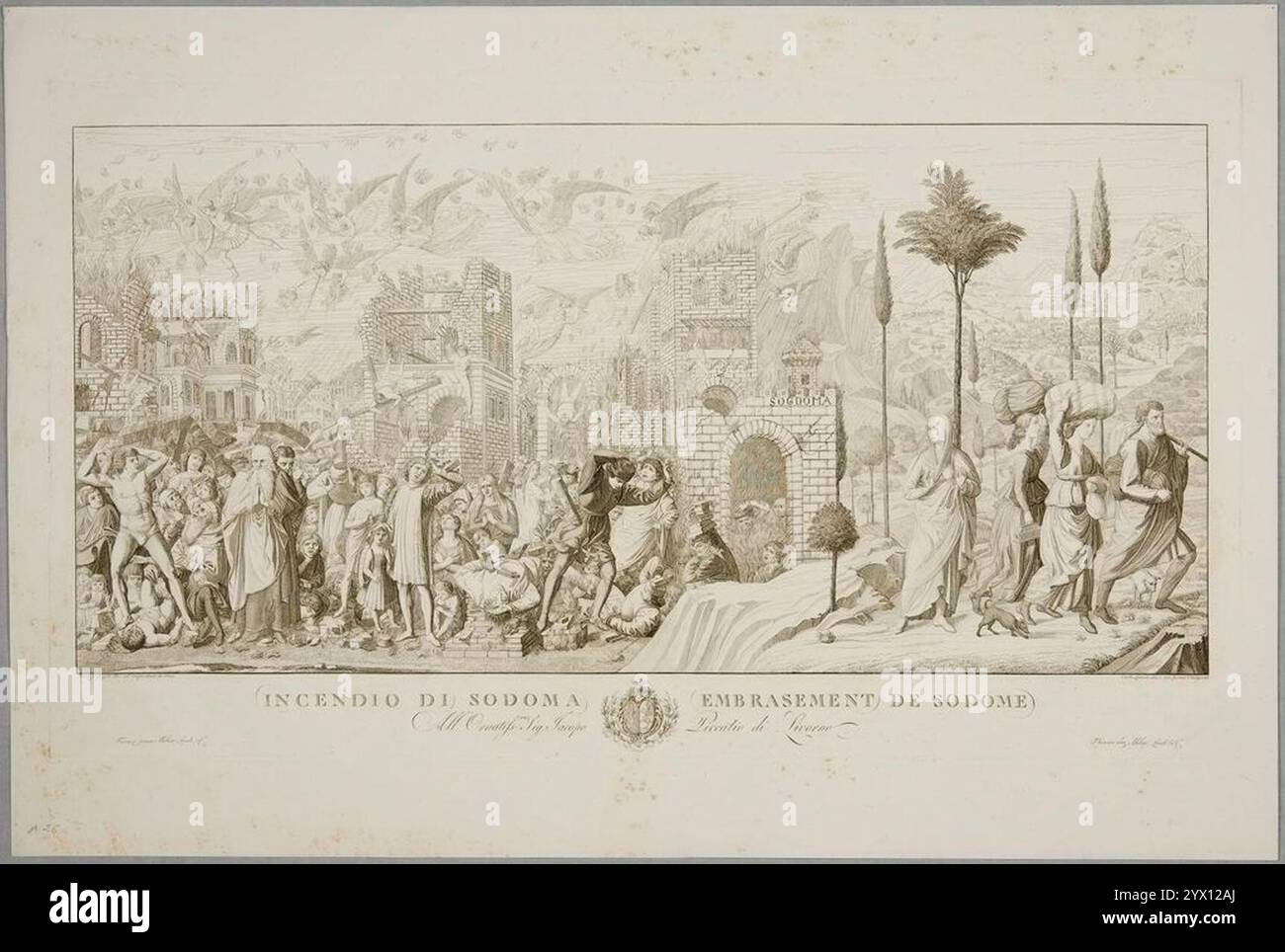 Conte Carlo Lasinio - The Burning of Sodom, G2165 Stock Photo - Alamy