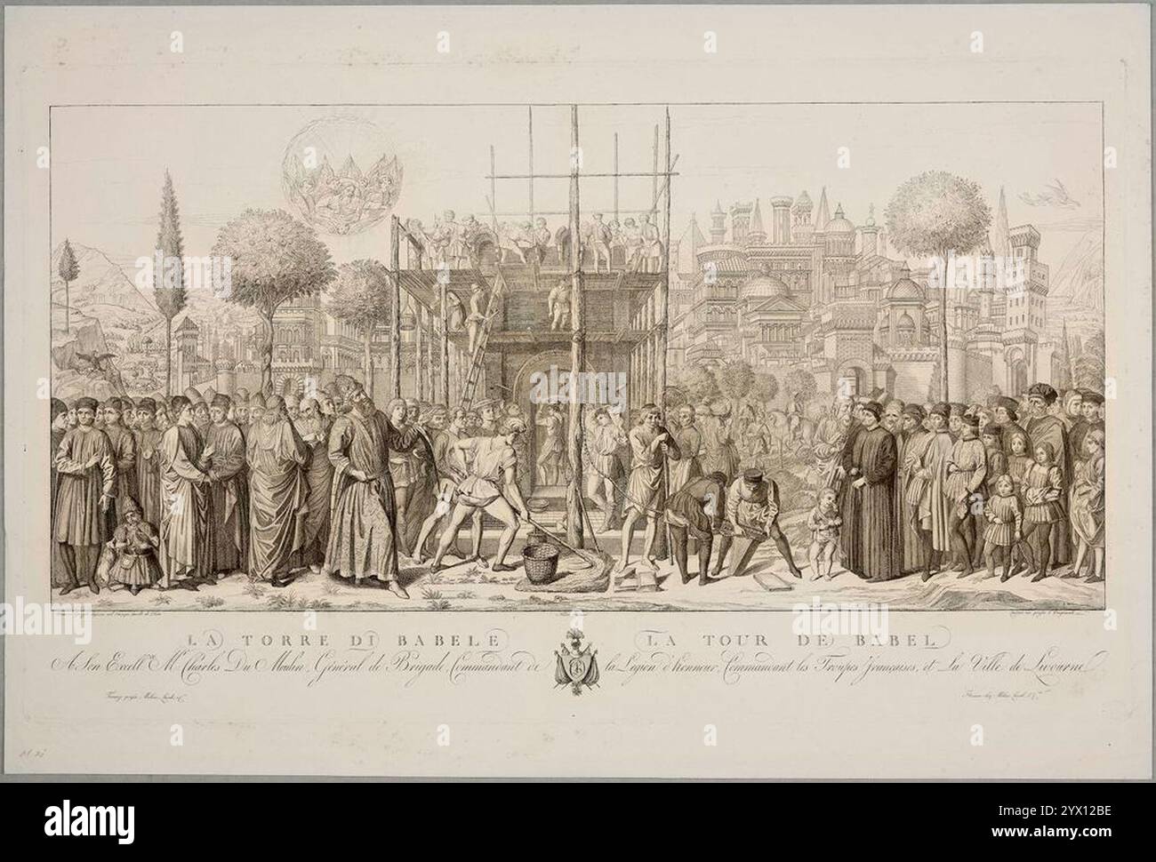 Conte Carlo Lasinio - The Tower of Babel, G2160 Stock Photo - Alamy