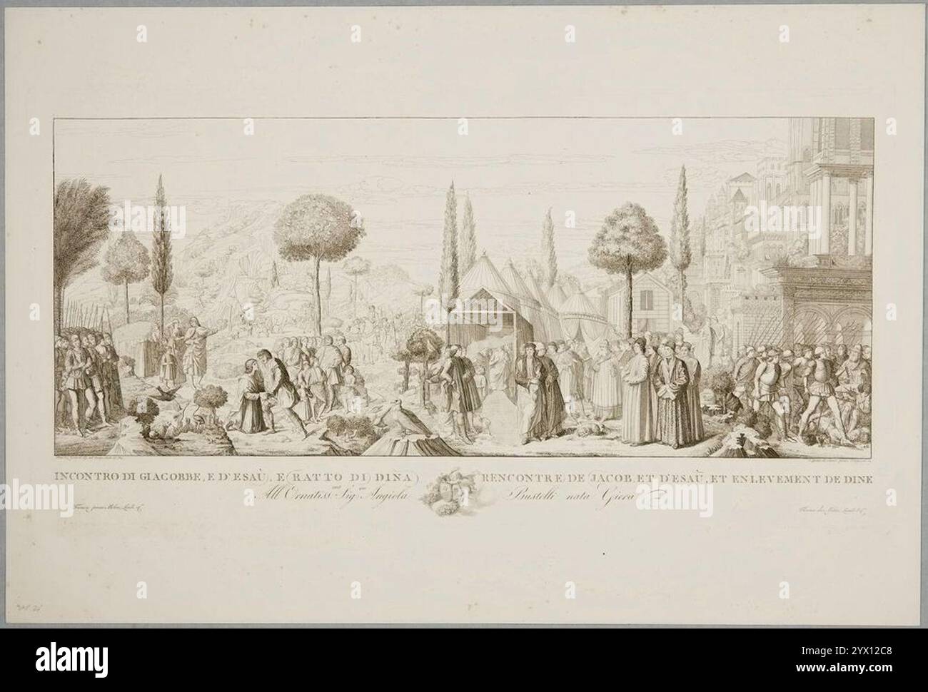 Conte Carlo Lasinio - The Meeting of Jacob and Esau, and the Abduction ...